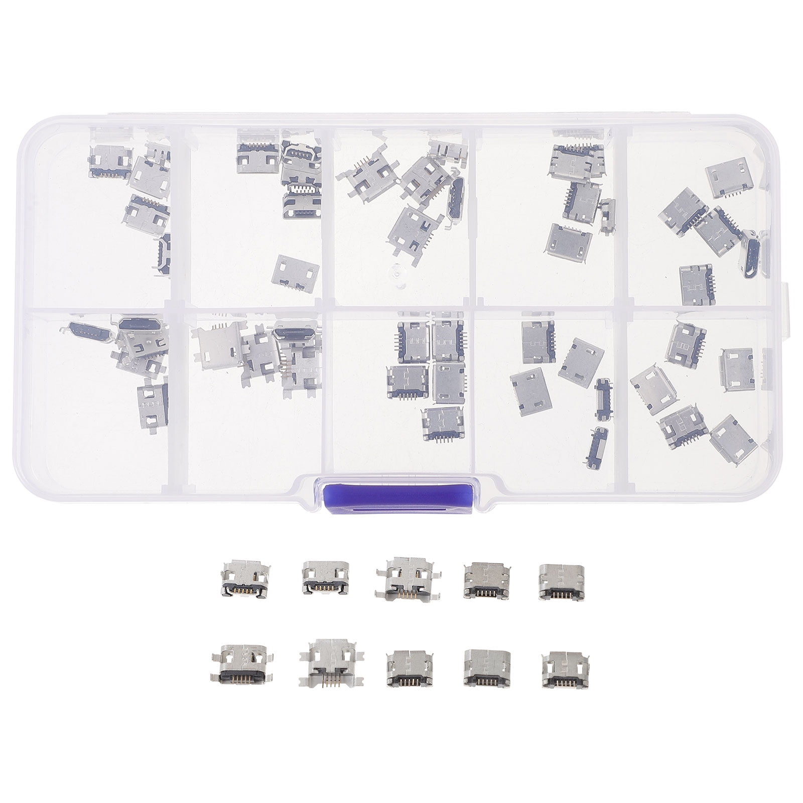 HEMOTON Micro USB Female Receptacle Component with Copper Material for ...