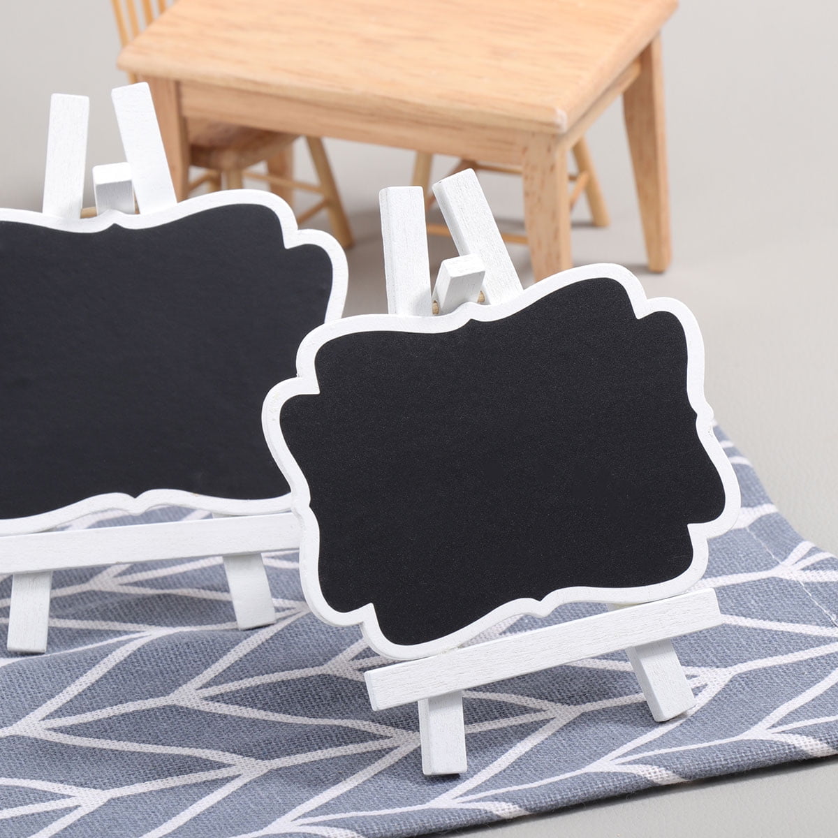 HEMOTON Mini Chalkboards Set of 12 Pieces with Narrow Wood Trim for ...