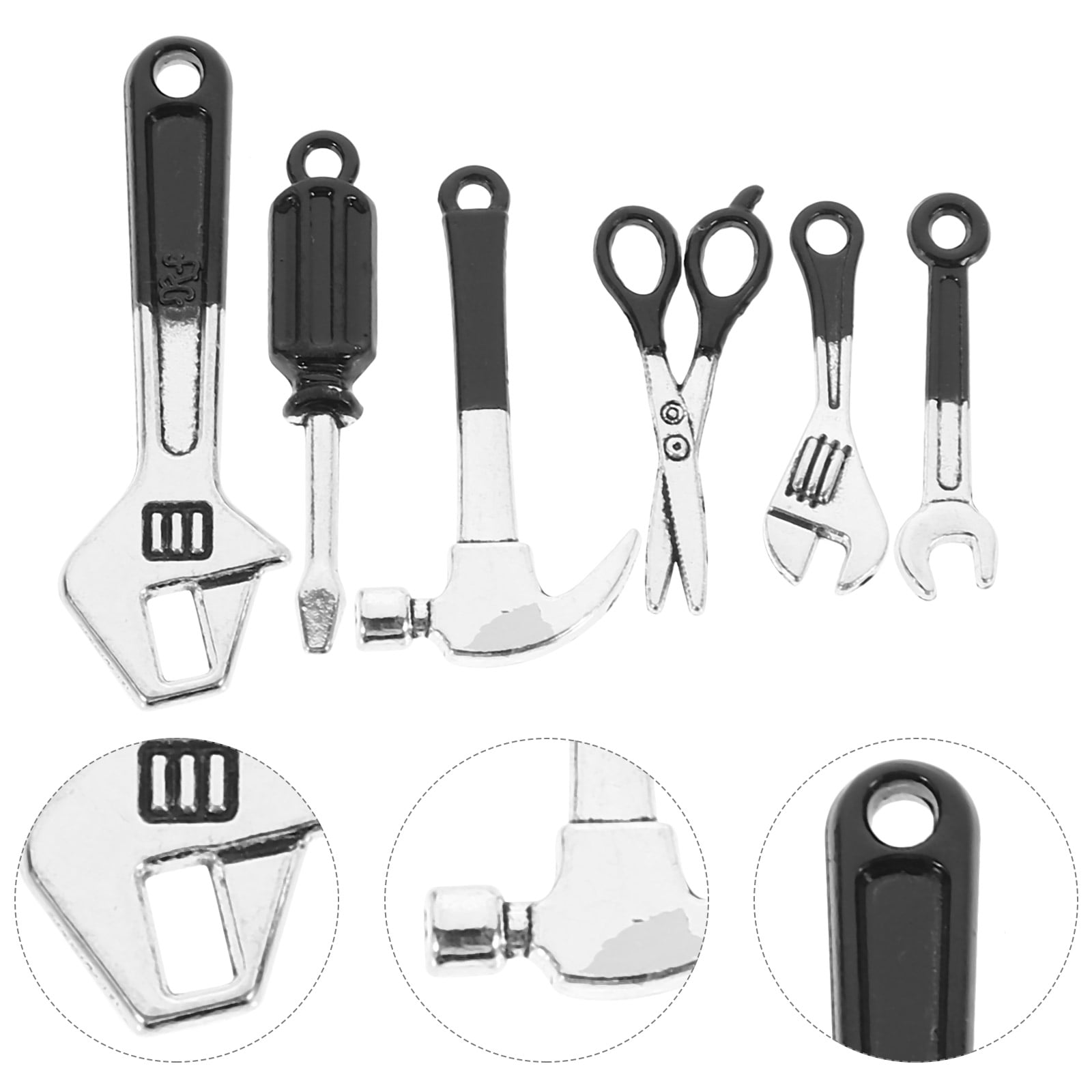 HEMOTON Mini Hammer Wrench Tool Cute Miniature Toys Baby Work Black ...