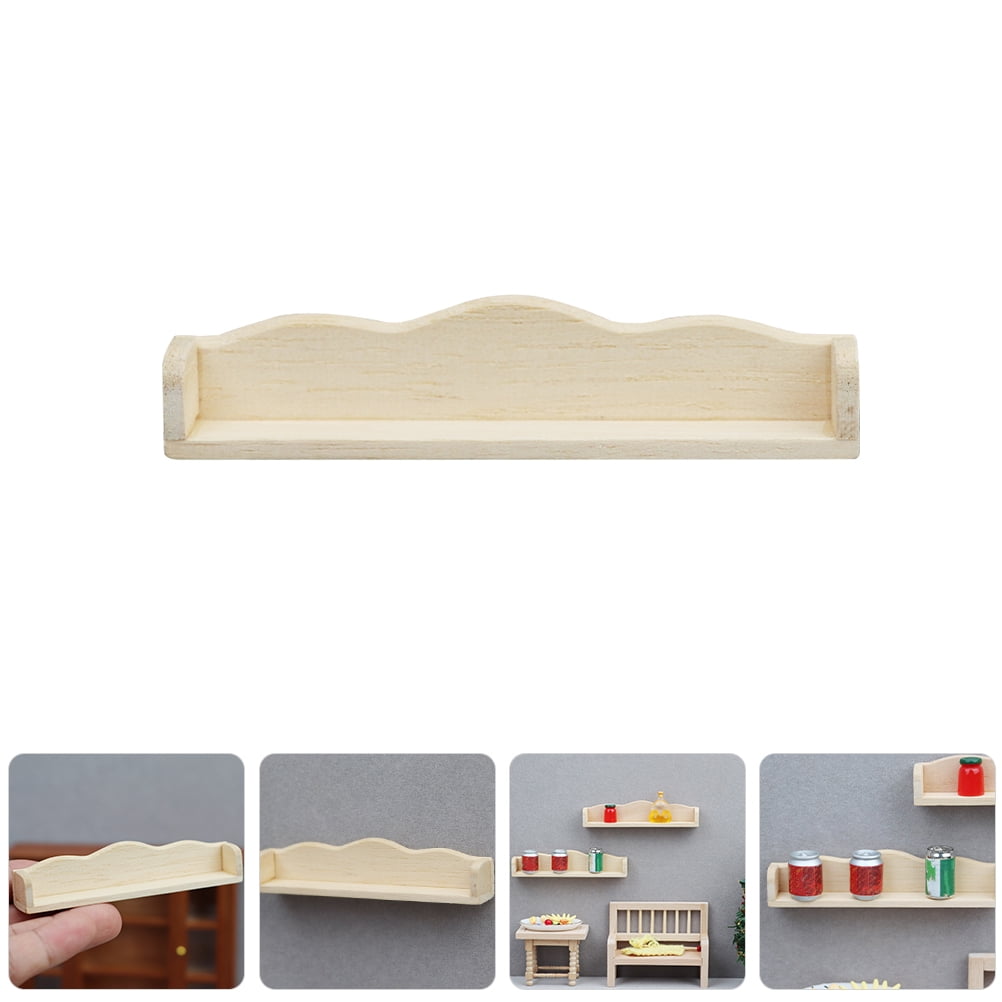 HEMOTON Mini House Wall Rack Craft Mini House Layout Furniture Storage ...
