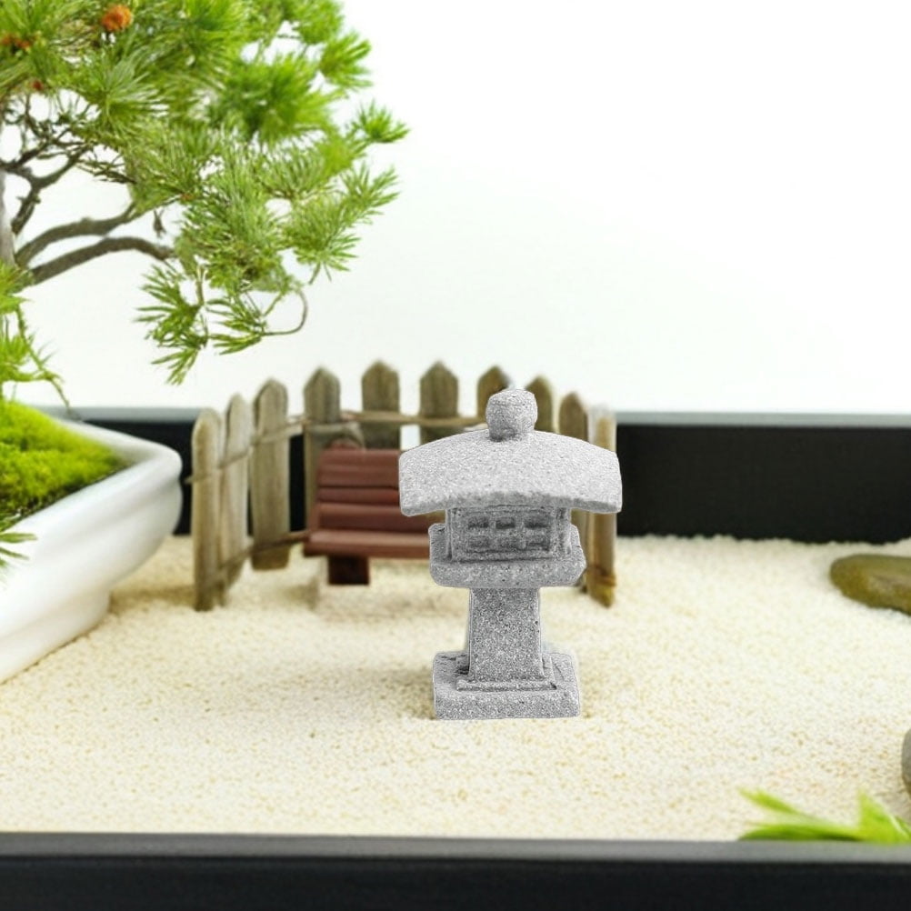 HEMOTON Mini Pagoda Statue Miniature Chinese Japanese Pavilion ...