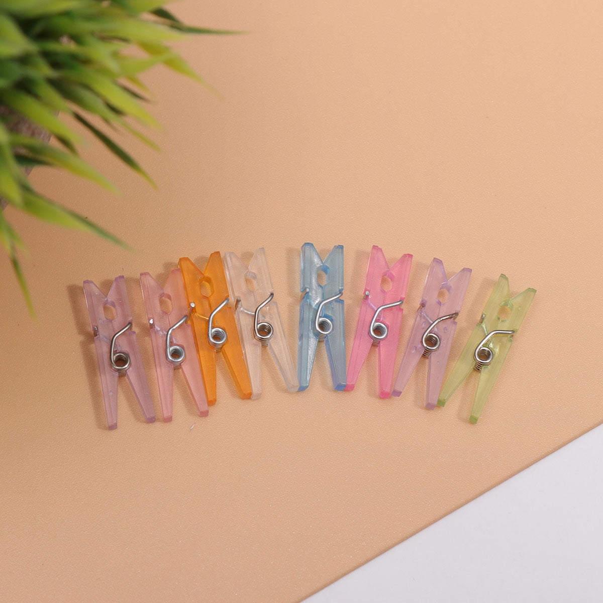 HEMOTON Mini Plastic Clips for Home Use Assorted Color Lightweight 2 ...