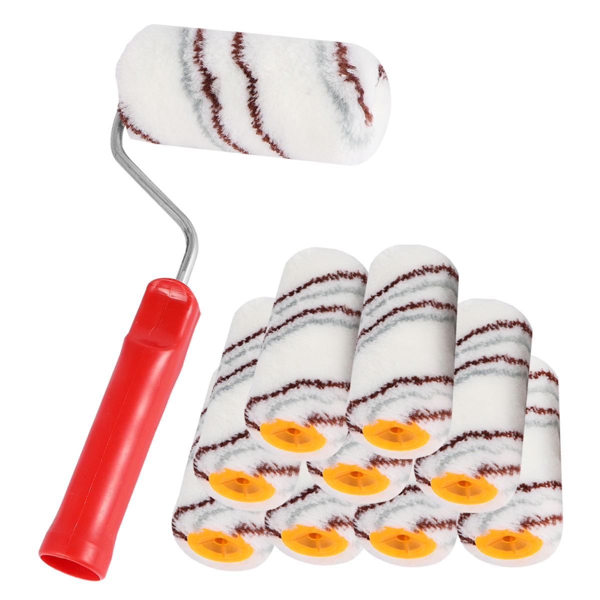 HEMOTON Mini Roller Brush Set 11pcs Professional Wool Paint Rollers for ...