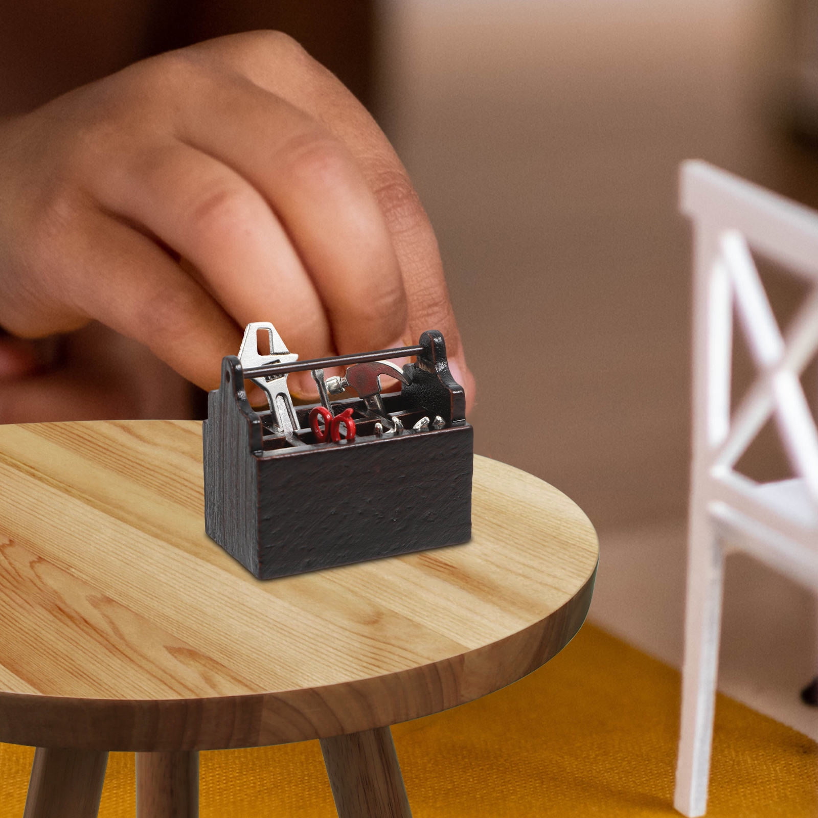 HEMOTON Mini Tool Box Miniature Decorations Miniature Furniture Child 4 ...