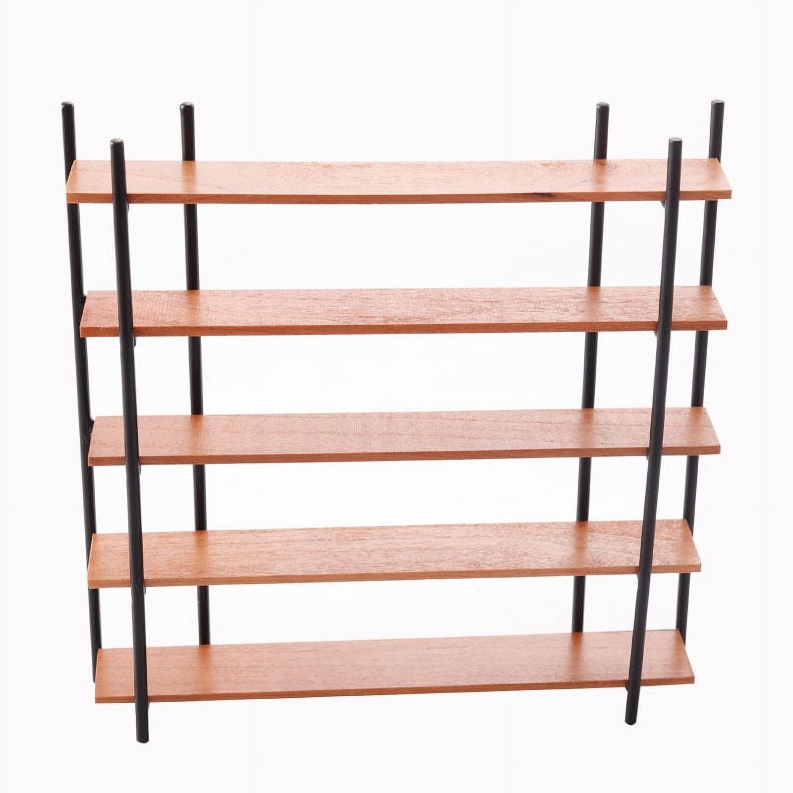 HEMOTON Miniature Bookshelf 1:12 Wood Mini House Furniture Mini ...