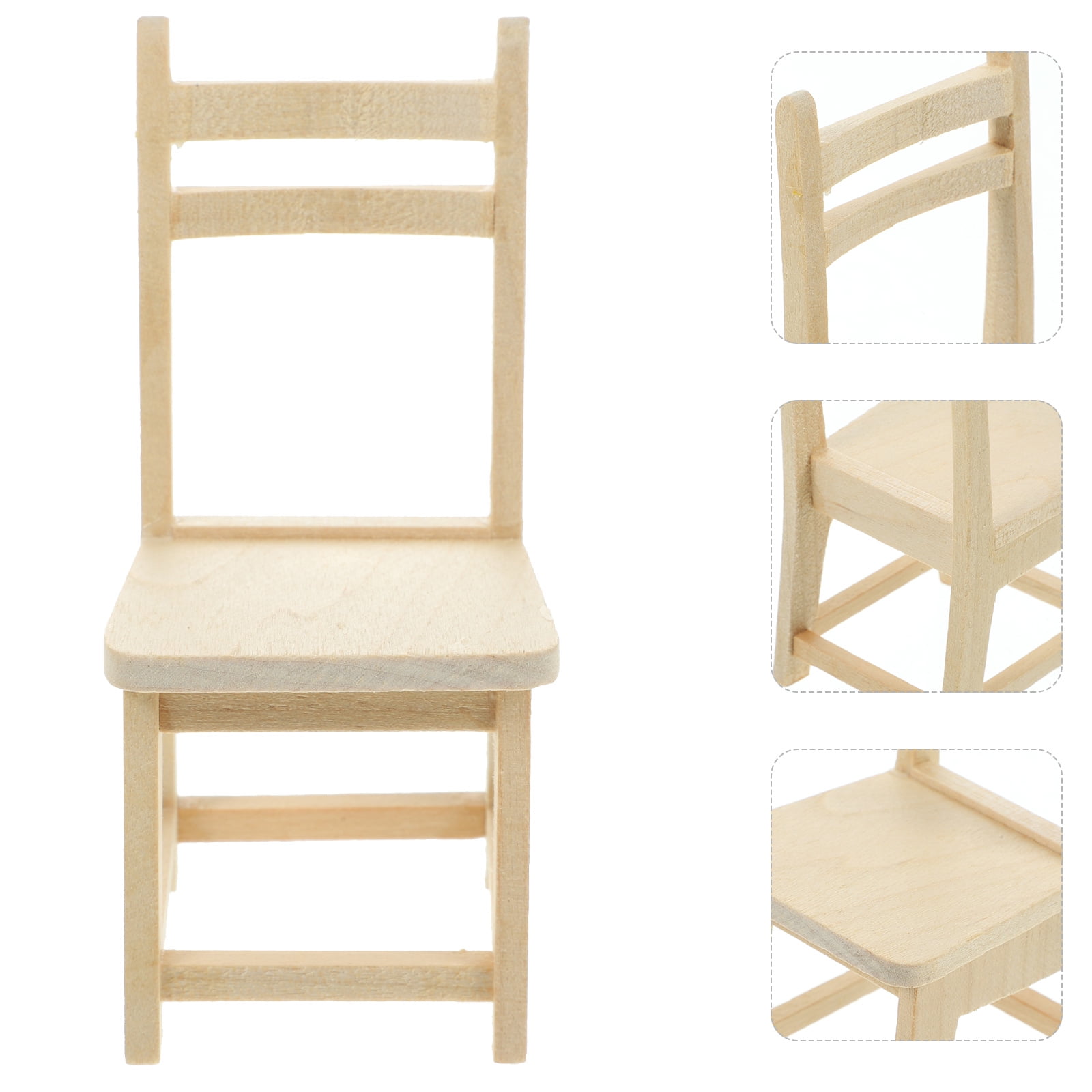 Phenofice Furniture Model Mini House Supplies Wood 3Pcs 1.77X1.77X3 ...