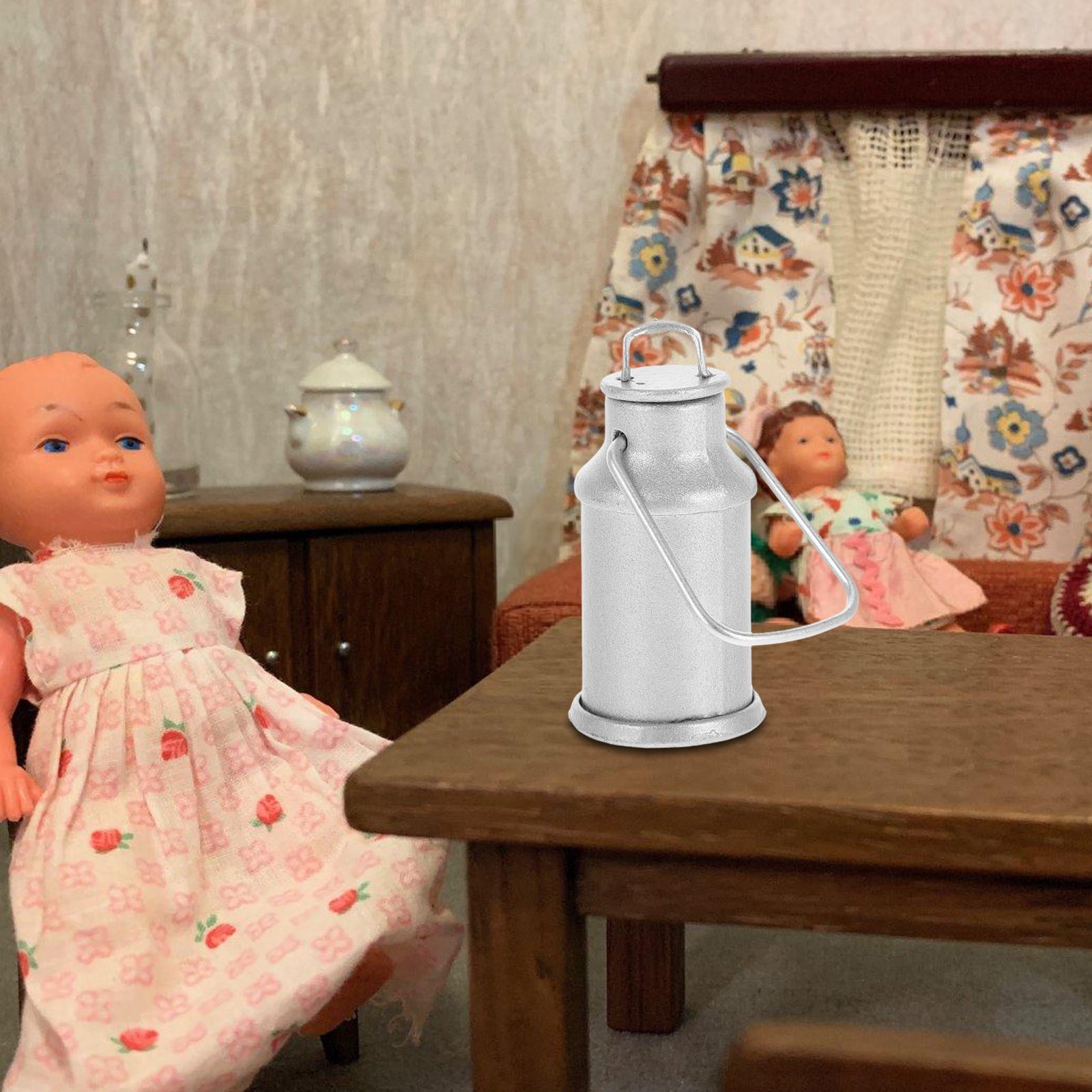 HEMOTON Miniature Metal Coffee Pot Mini House Realistic Milk Jug ...