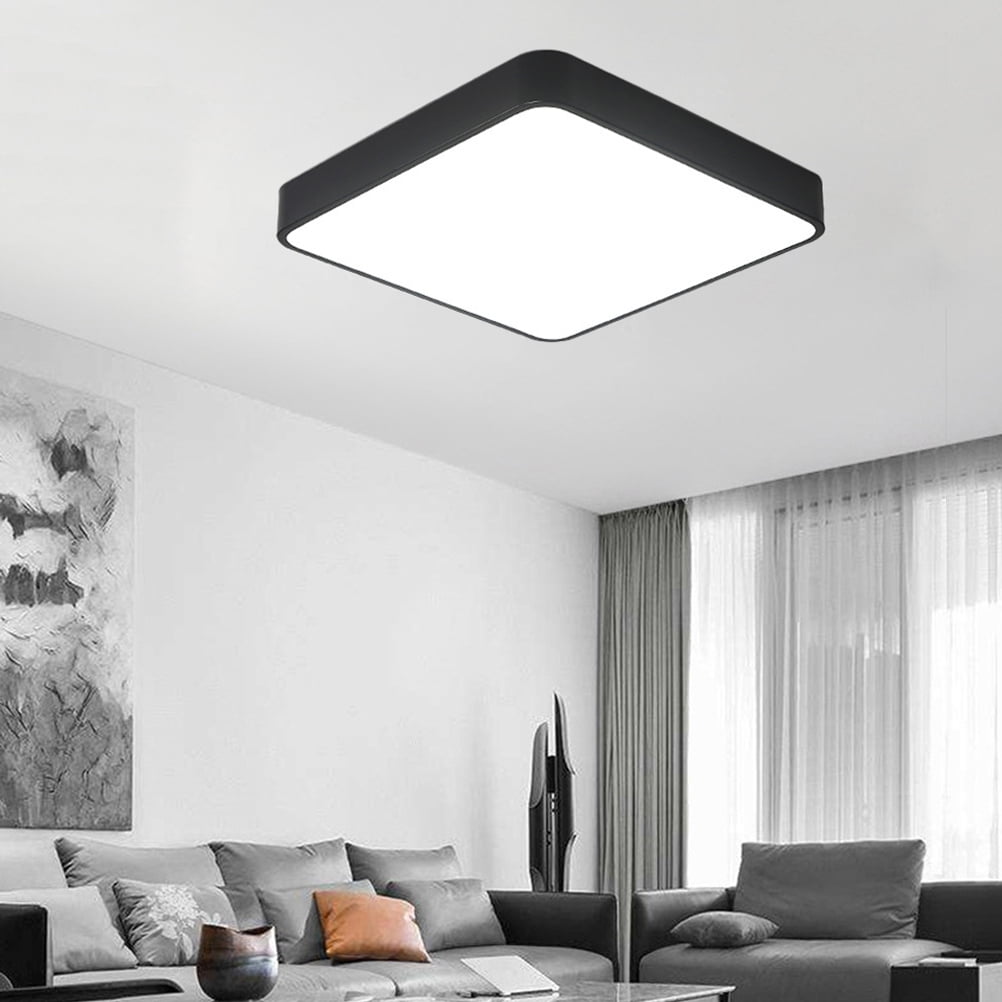 HEMOTON Modern Style Ceiling Light Fixture with Square Shape and Black ...
