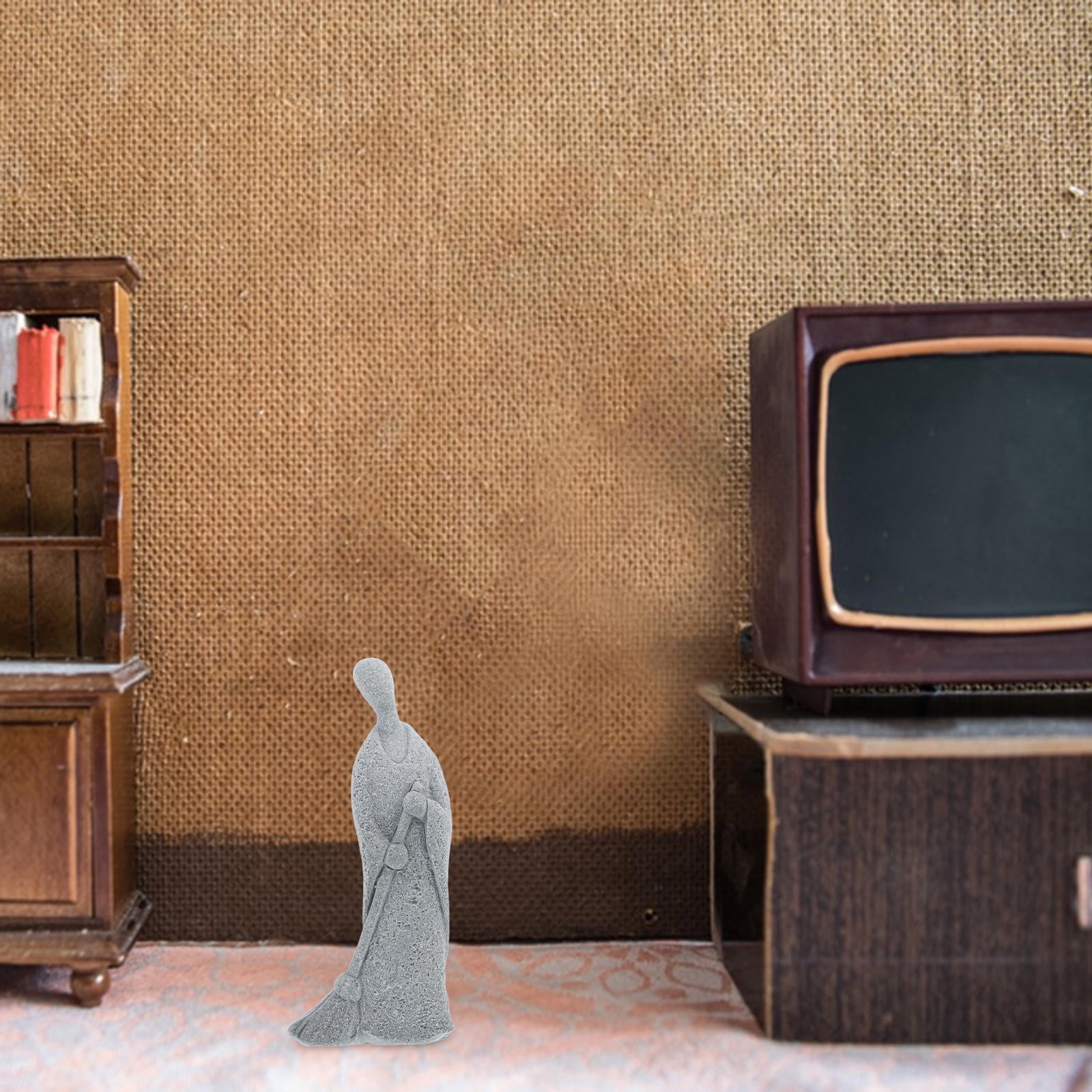 HEMOTON Monk Statue Praying Zen Sweeping Monk Figurine Mini Buddha ...