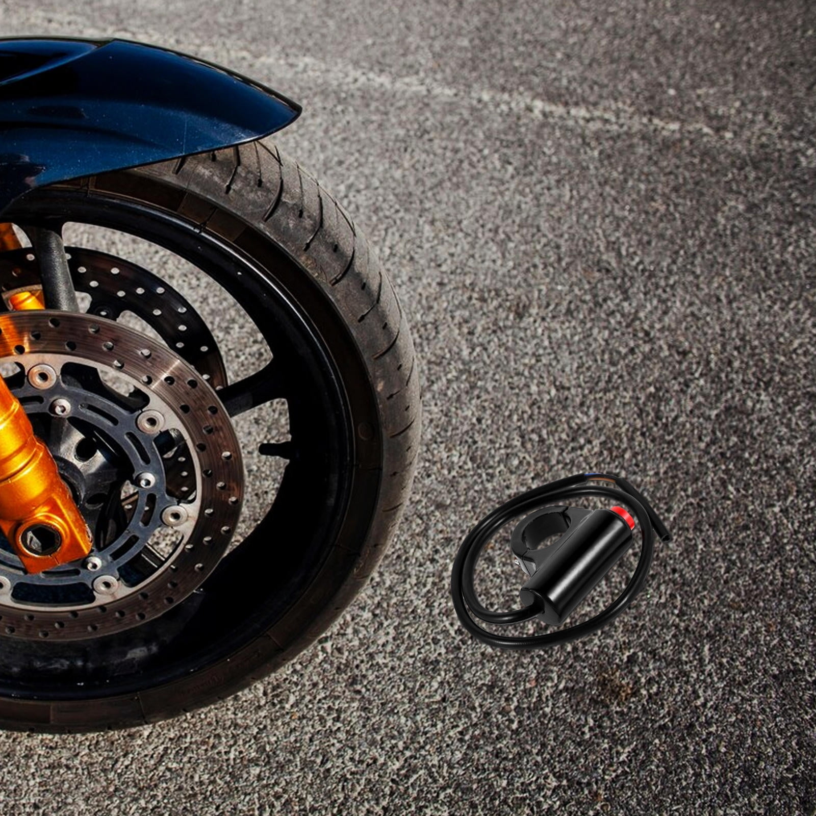 HEMOTON Motorcycle Double Flash Switch Warning Emergency Signal Light Off Switch Hazard Warning ...