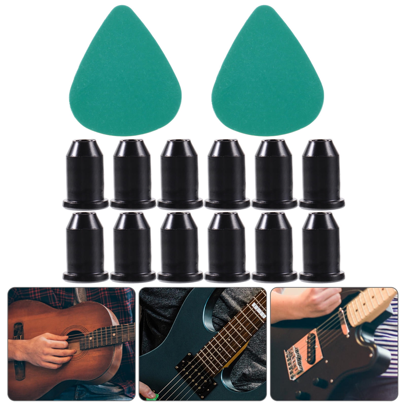 RENACLIPY large guitar strap buttons Guitar Mounting Buckles Black 12 ...