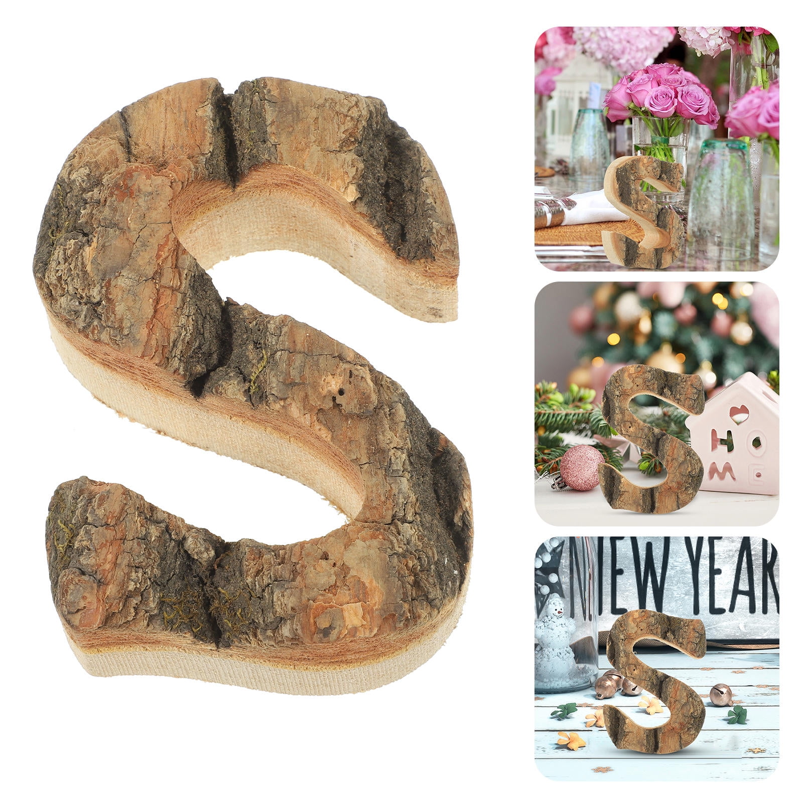 HEMOTON Multi Color Wooden Letters for Decor Smooth Rustic Style DIY ...