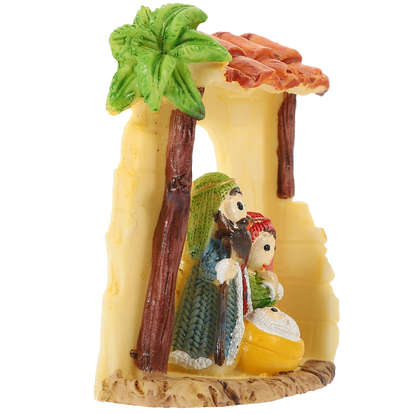 HEMOTON Nativity Figure Dashboard Mini Scene Shelf Decoration Realistic ...