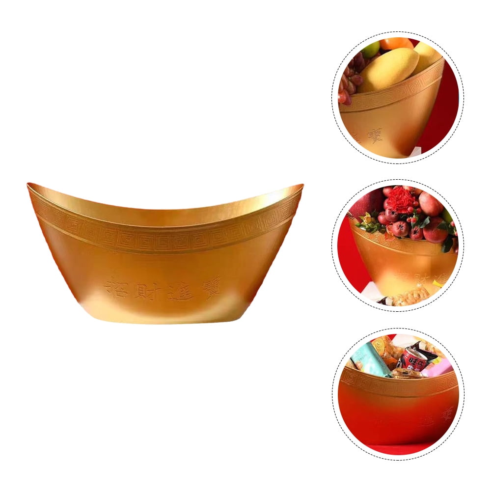 HEMOTON New Year Yuan Bao Fu Ingot Shape Container Office 40x23cm ...