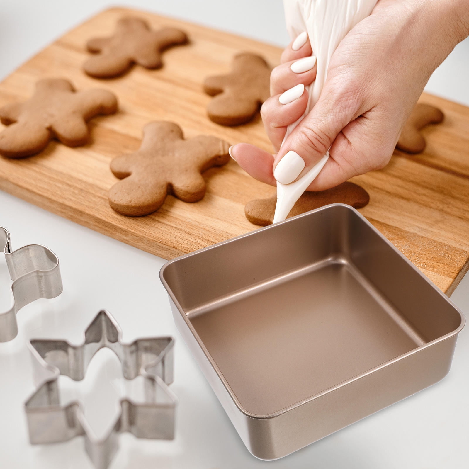 HEMOTON Non-stick Baking Pan High-sided Baking Pan Kitchen Cake Baking Pan Cookie Sheet Cookies ...
