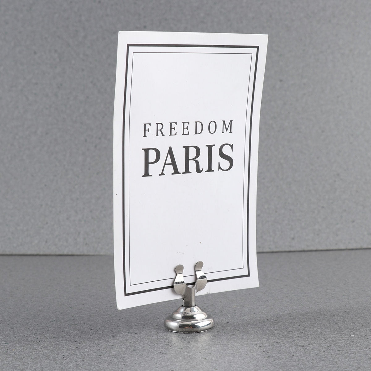 EXHUMKY Premium Stainless Steel Table Card Holder with Clips for ...
