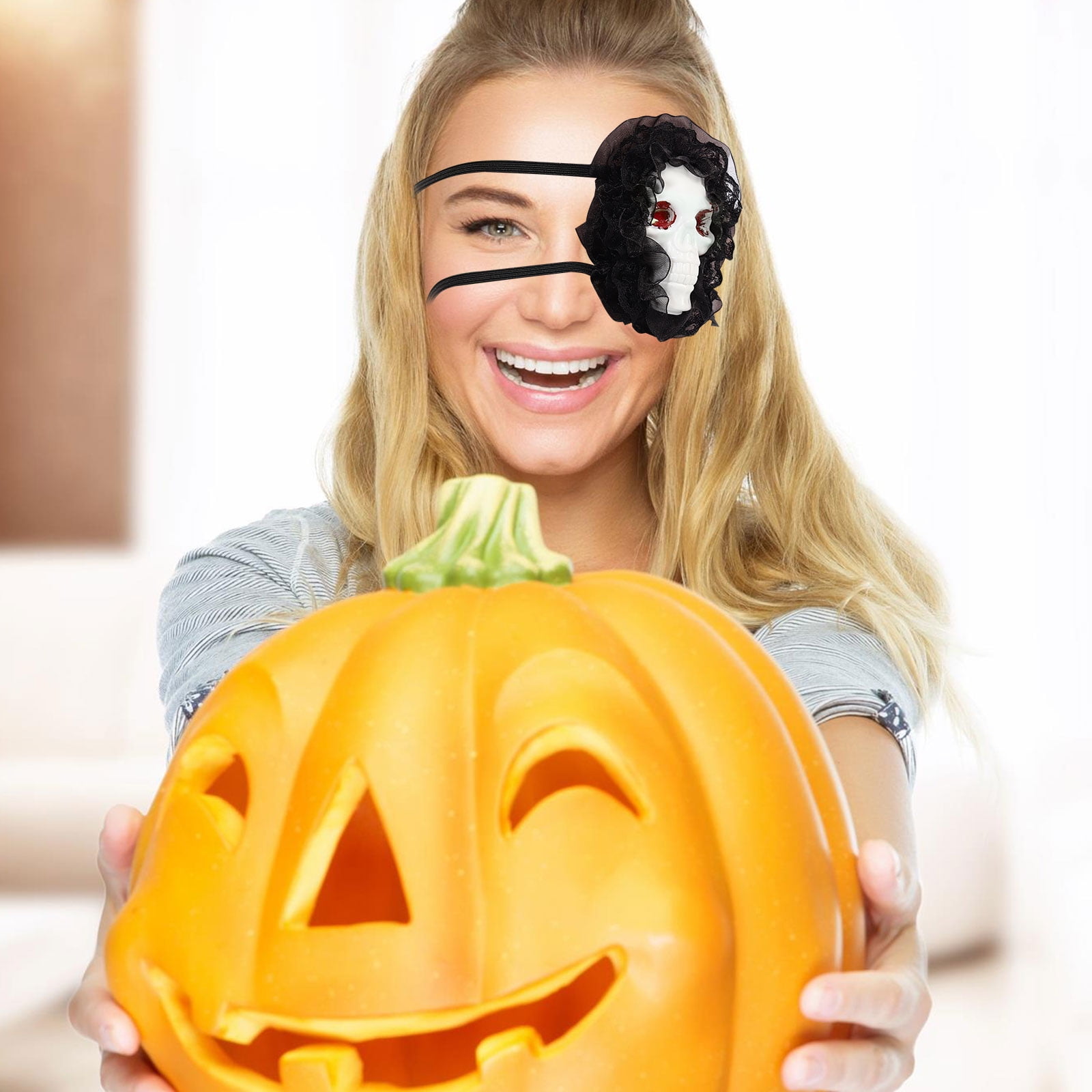 Hytrove Eye Patch Lace 1 Pair Multi Skull Design Halloween Adults ...