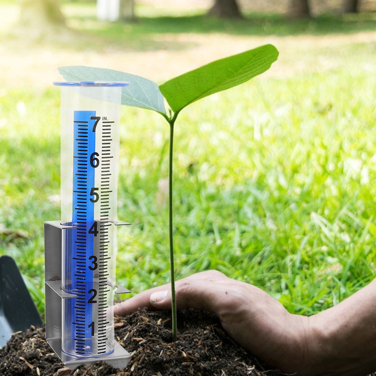 HEMOTON Outdoor Rain Gauge with Stake Rainfall Measurement for Garden ...