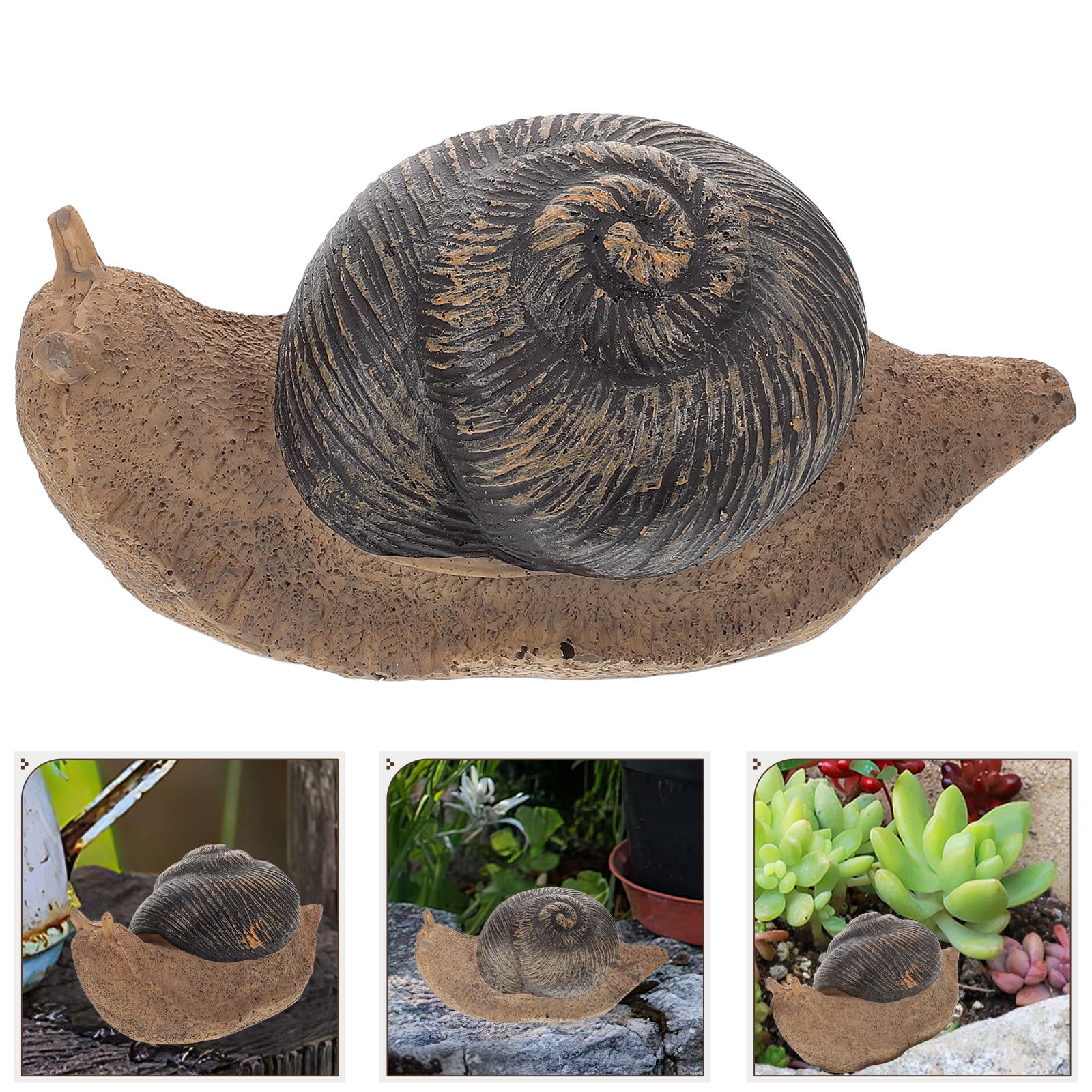 HEMOTON Outdoor Snail Statue Key Hider Hidden Key Box Garden Decor ...
