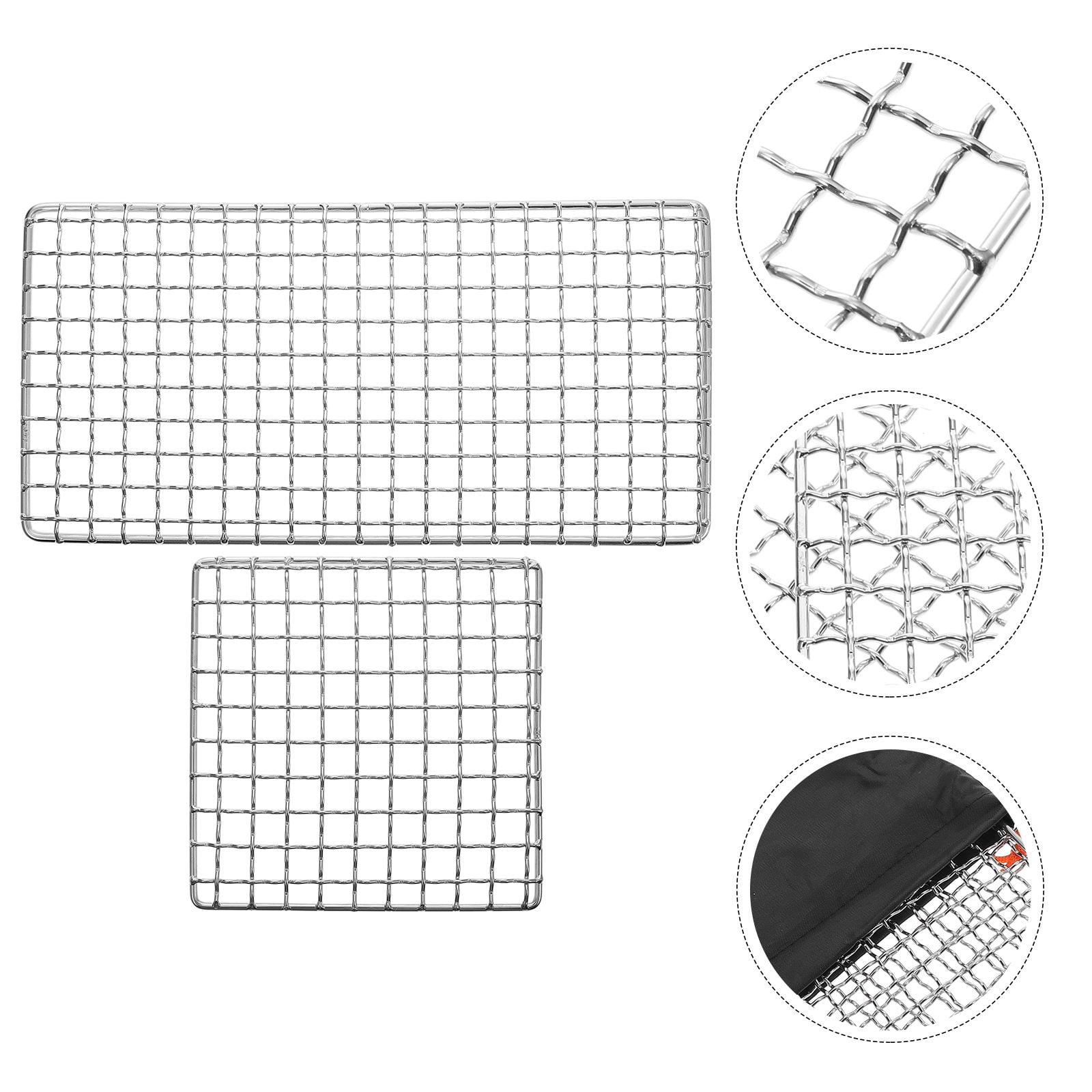 HEMOTON Outdoor Stainless Steel Grill Barbecue Grid BBQ Net Baking Mesh ...