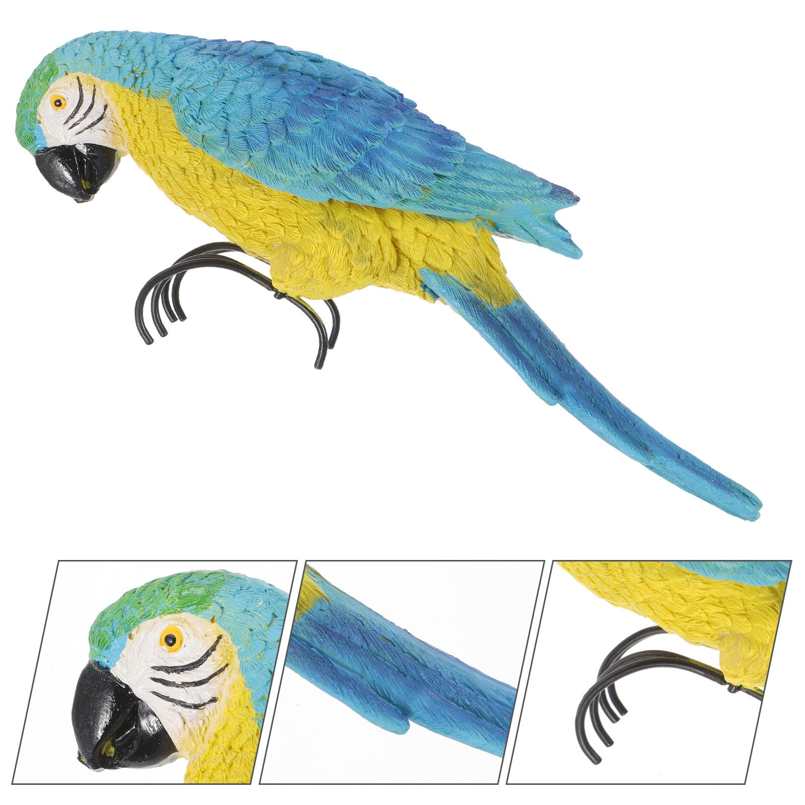 HEMOTON Outdoor Artificial Birds Decorative Fake Parrot Garden Statue ...