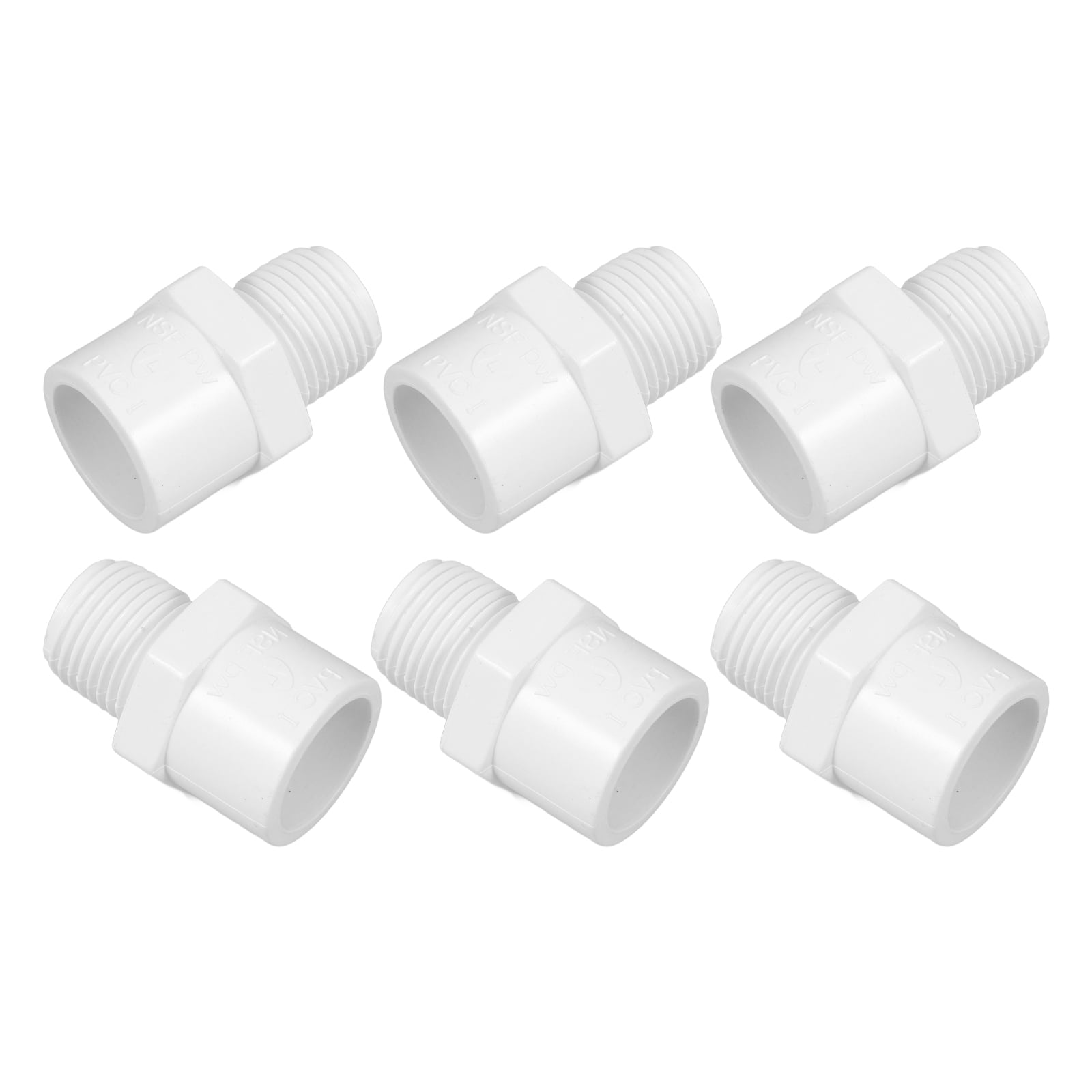 HEMOTON PVC Pipe Connector with NPT Male Threads for Plumbing Lines and ...