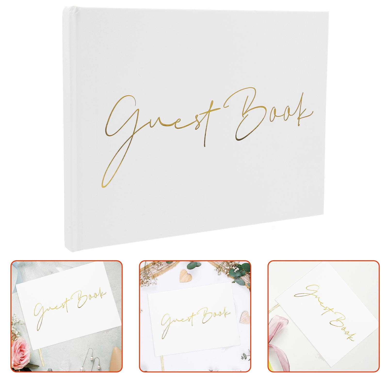 HEMOTON Paper Guest Book Guest Book Sign Book Wedding Decoration Guest ...