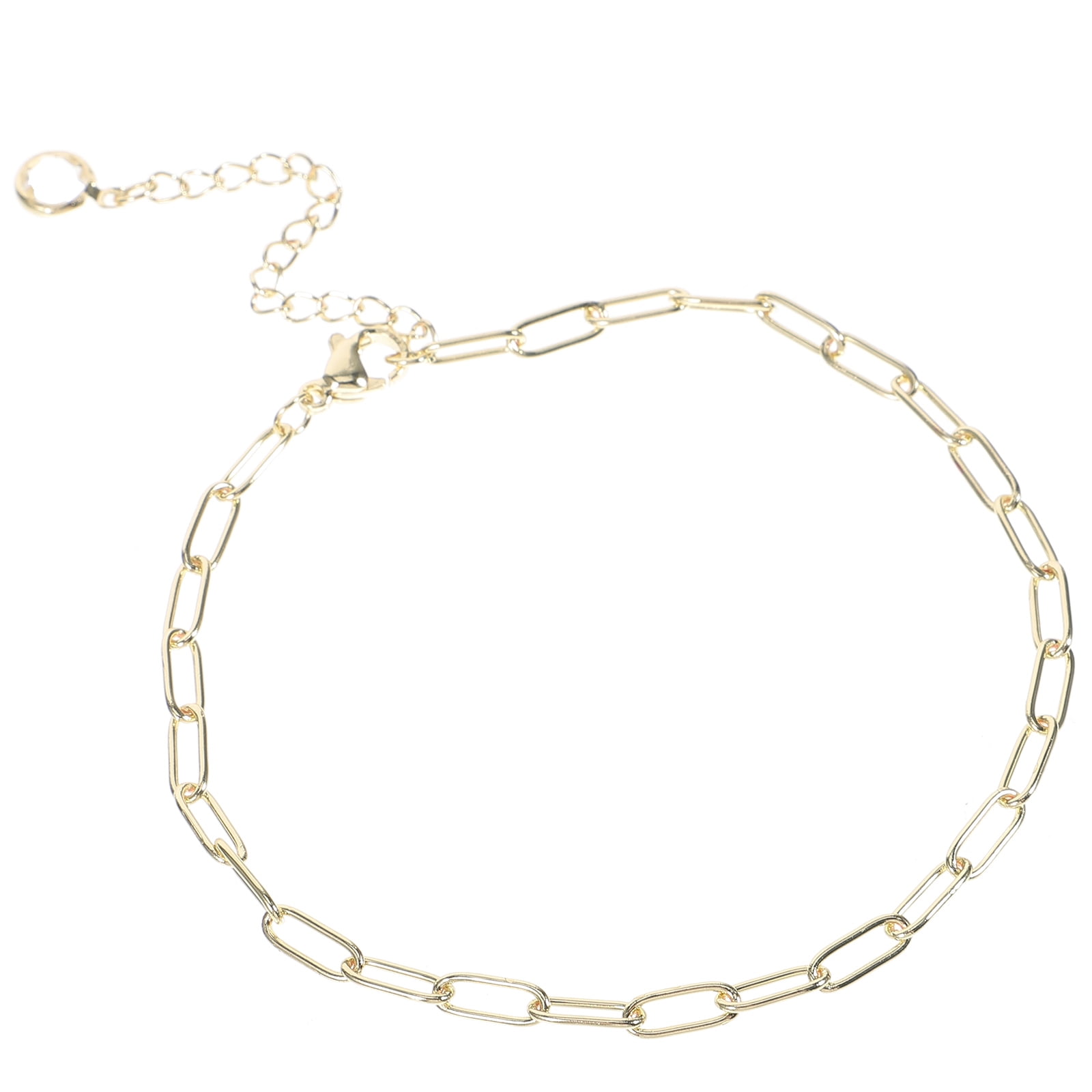 HEMOTON Paperclip Ankle Bracelet Women Gold Anklets for Dainty Miss ...