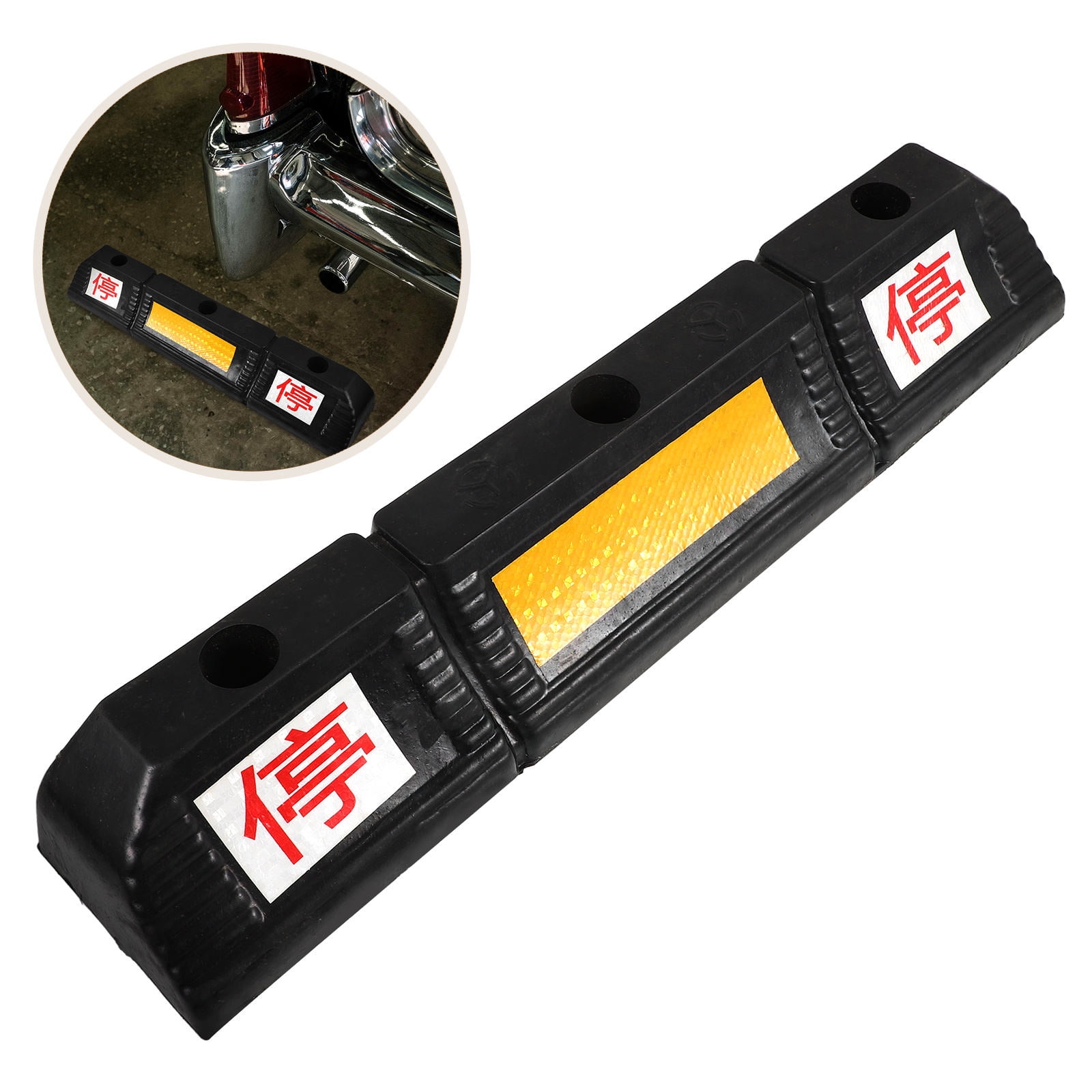 HEMOTON Parking Stopper For Garage Curb Car Stopper Rubber Parking Curb ...