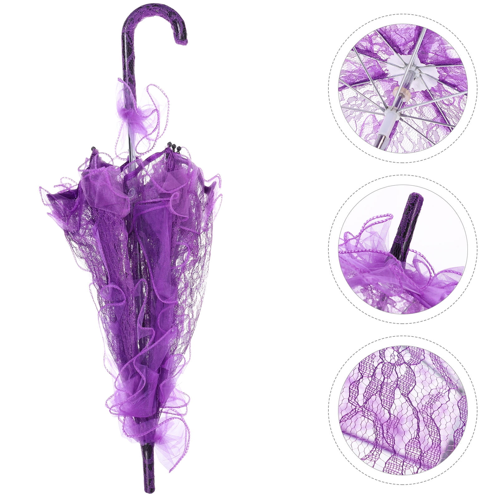 HEMOTON Performance Umbrella Prop Lace Parasol Wedding Girl Child ...