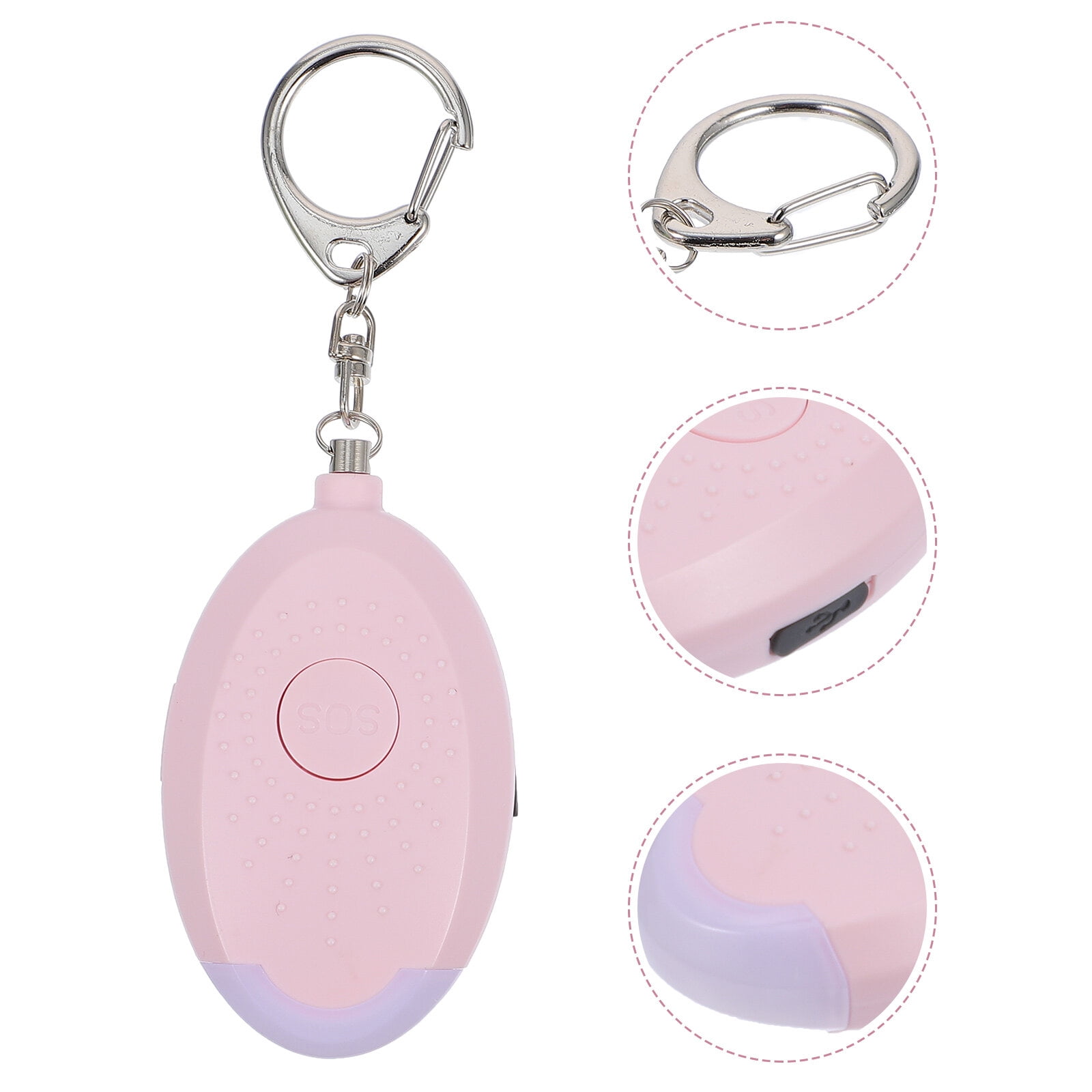 ORDDIART Personal Safety Alarm Pink Plastic 1Set 6.2x1.6In - Walmart.com