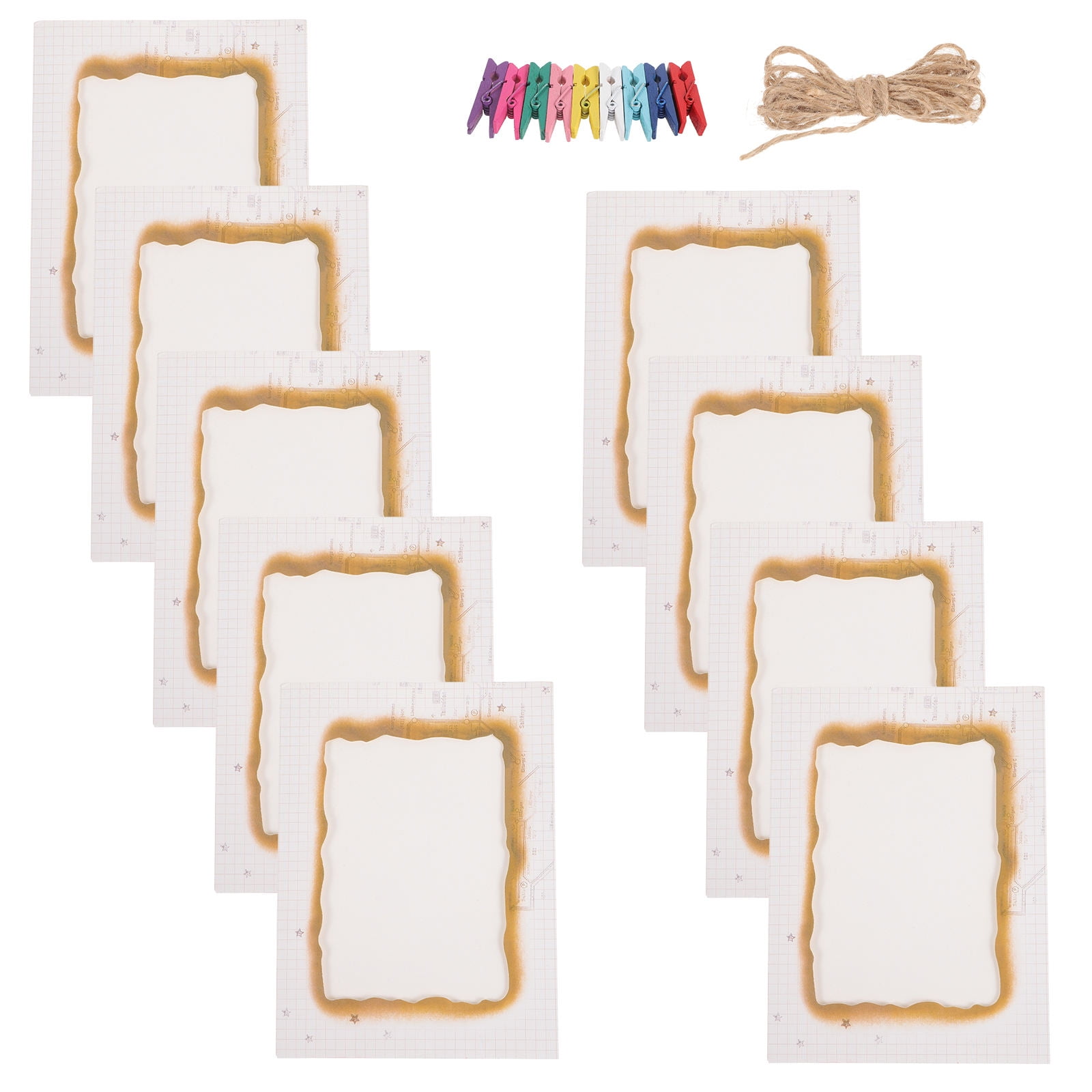 EXHUMKY Photo Frame Paperboard Wood Rope Photo Holder Home Decoration 1 ...