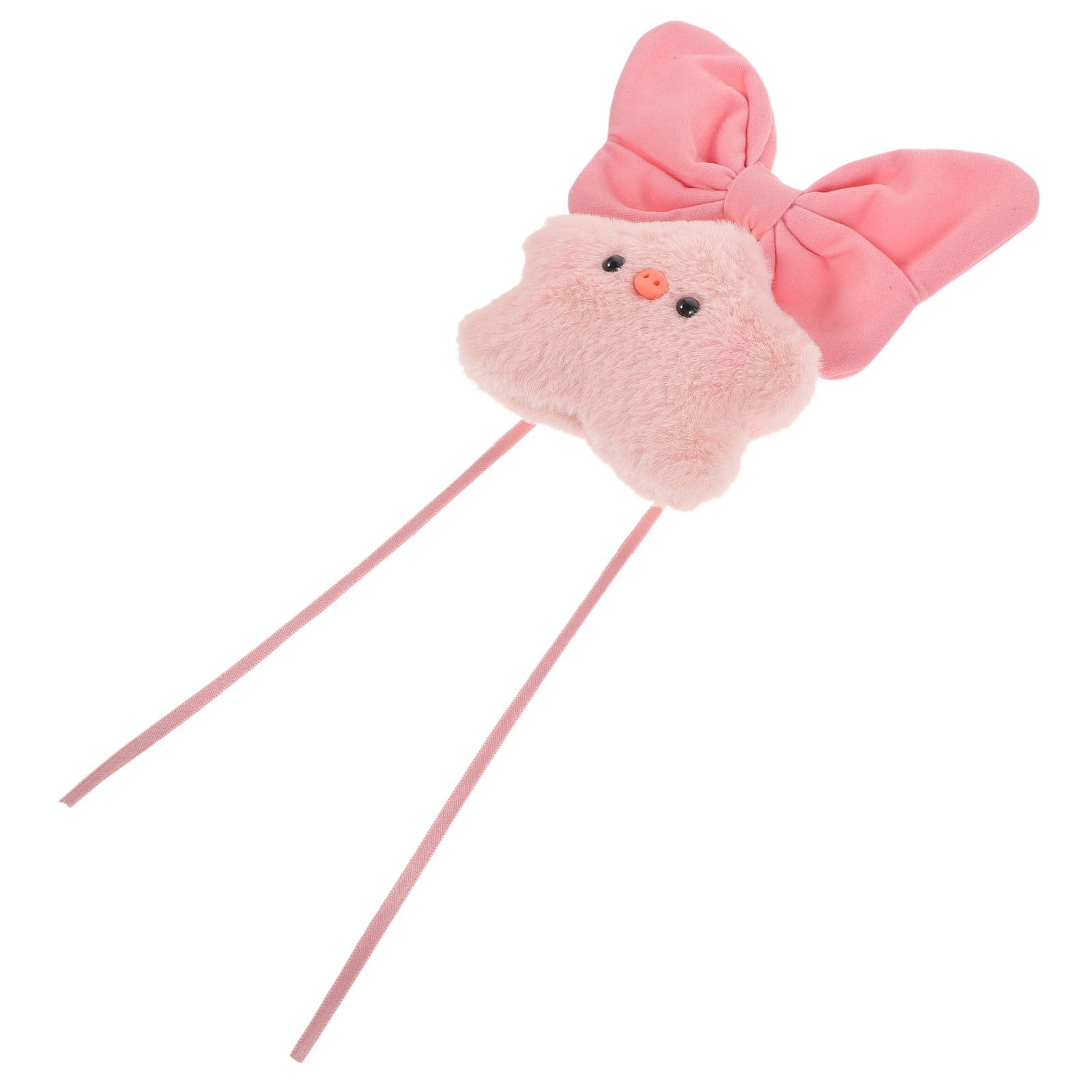 Phenofice Car Rearview Mirror Decoration Pig Shape Pink Plush Car ...