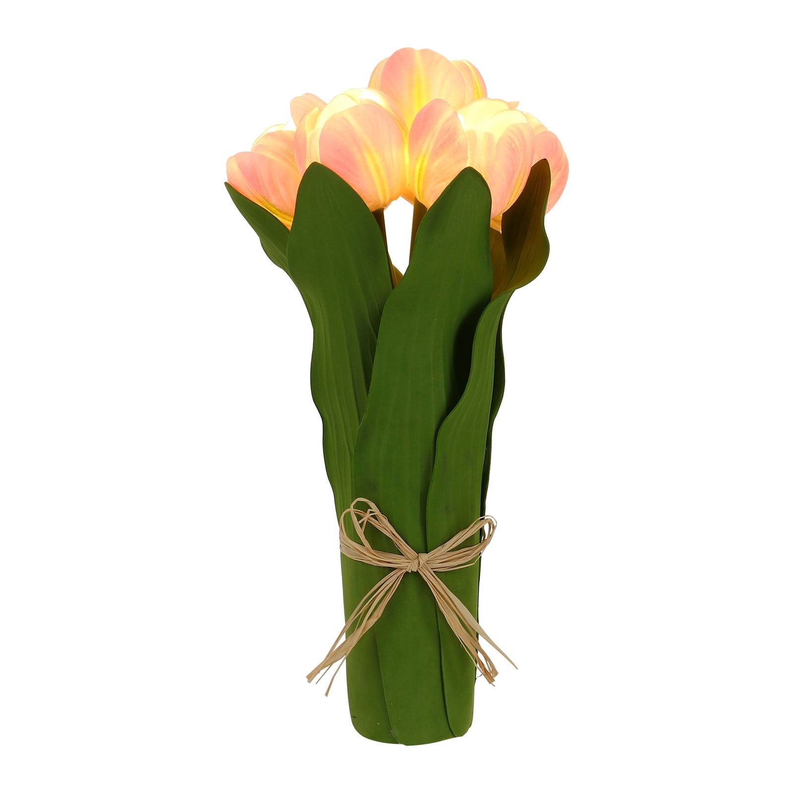 HEMOTON Pink Fake Tulip Lamp for Decoration Made of PU Soft Lighting ...