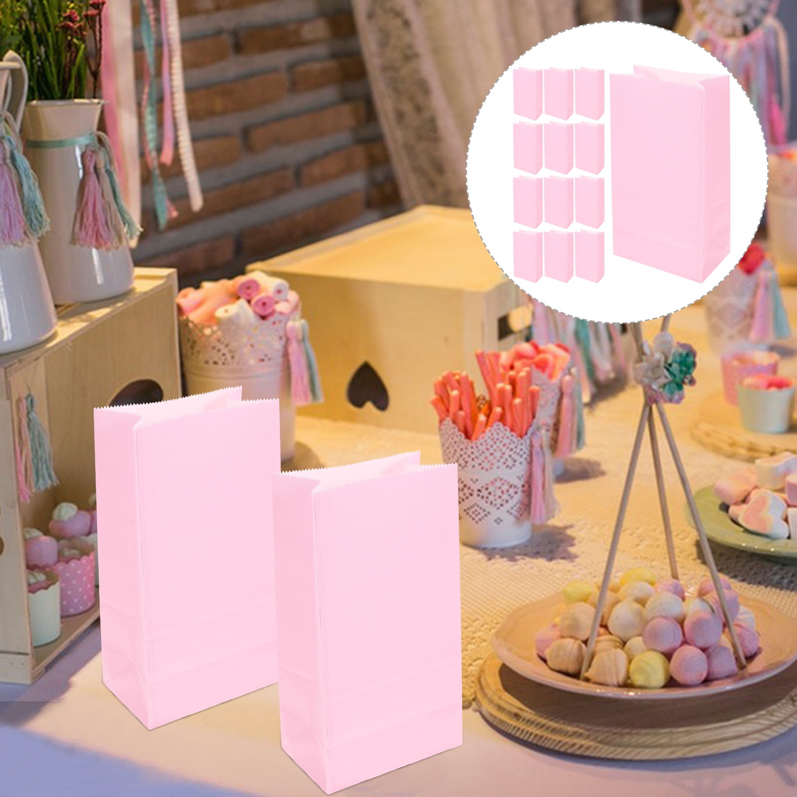 SOPOTUTU small candy bags Gift Packing Bags Pink Simple Design for ...