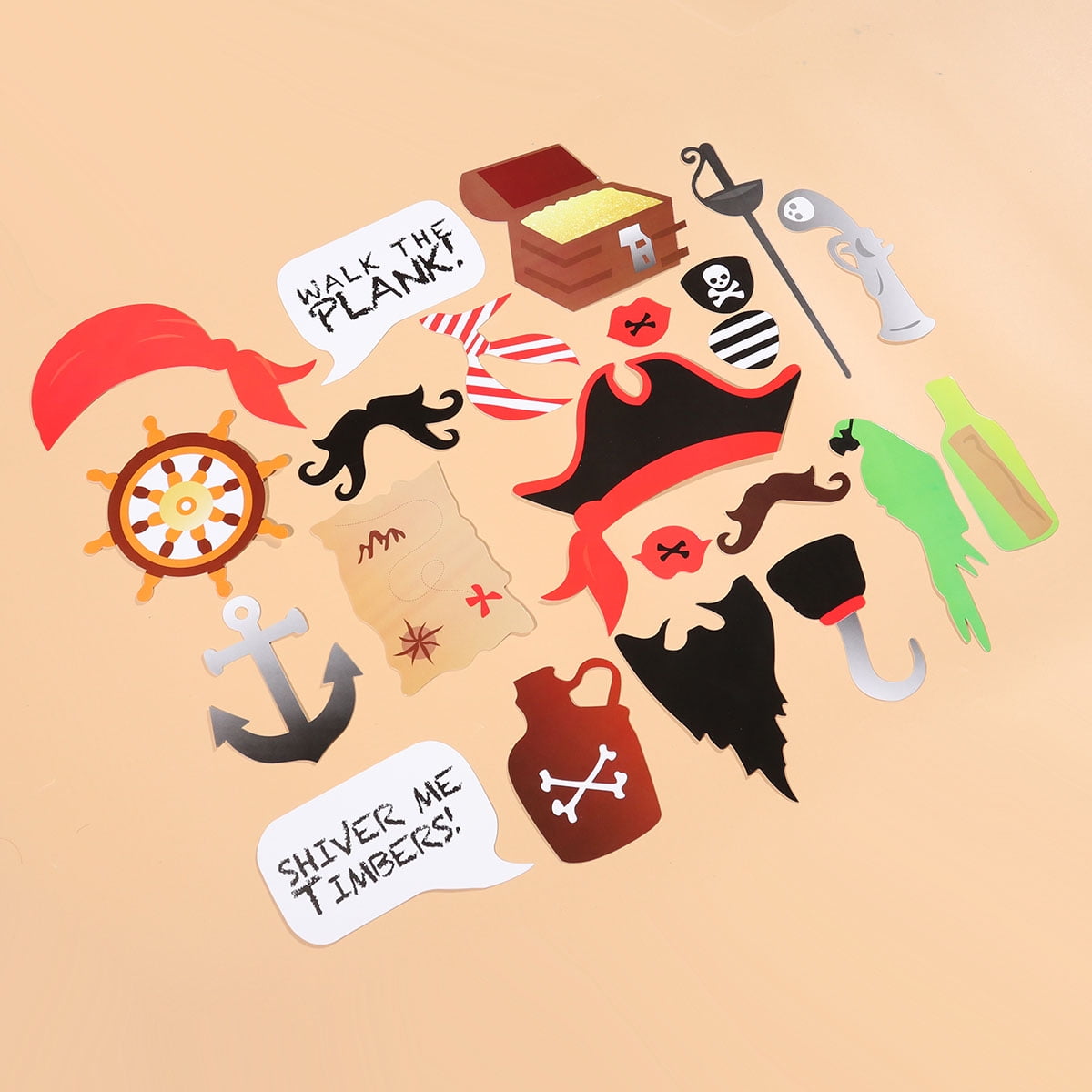 HEMOTON Pirate Photo Booth Props for Photography Fun Party Favors with ...