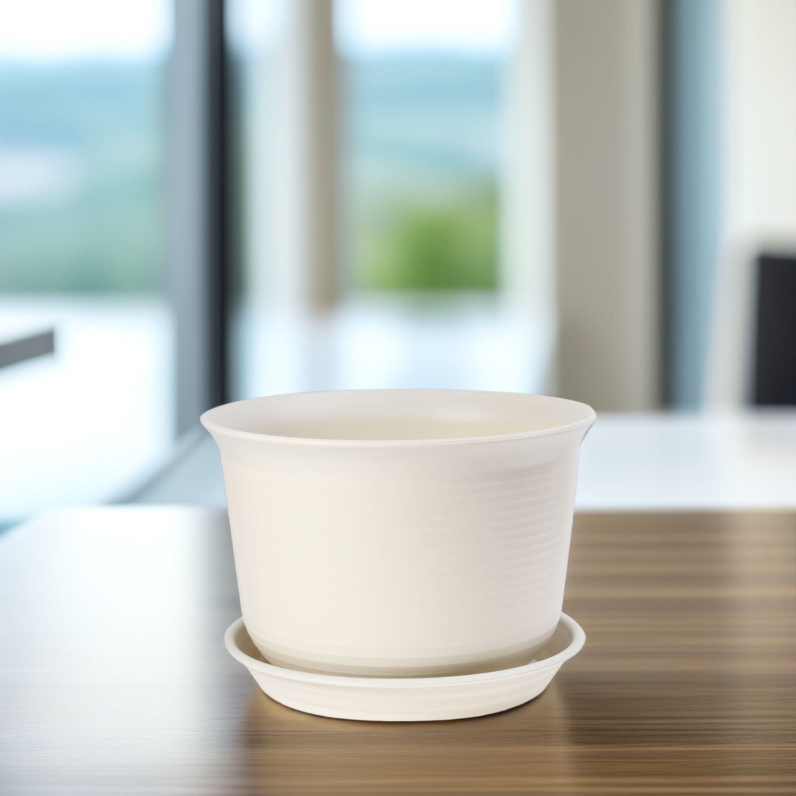 HEMOTON Plant Pot Plastic Flower Smooth Texture Pots Home Decoration ...