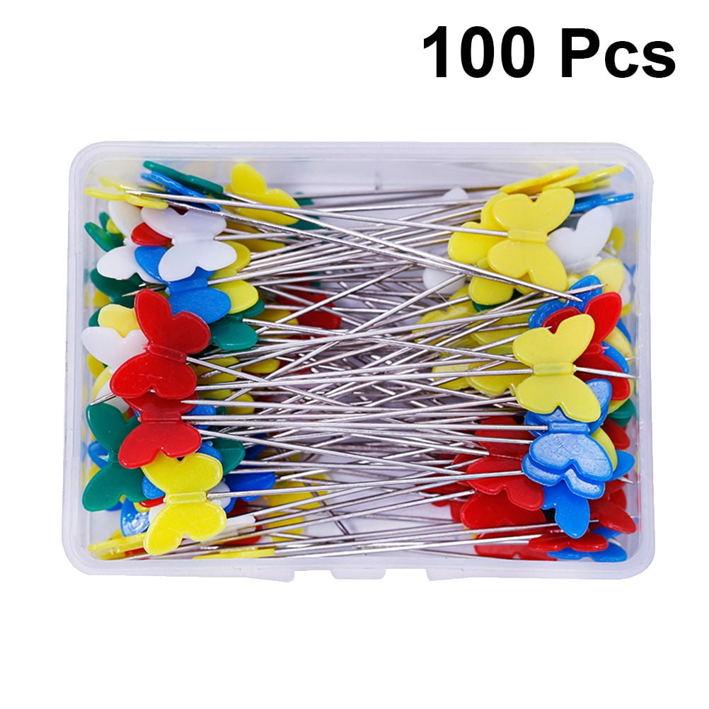 HEMOTON Plastic Butterfly Head Pins for DIY Sewing Assorted Color ...