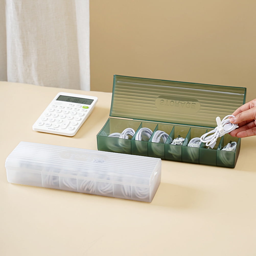 HEMOTON Plastic Cable Management Box for Charger with Compartment ...