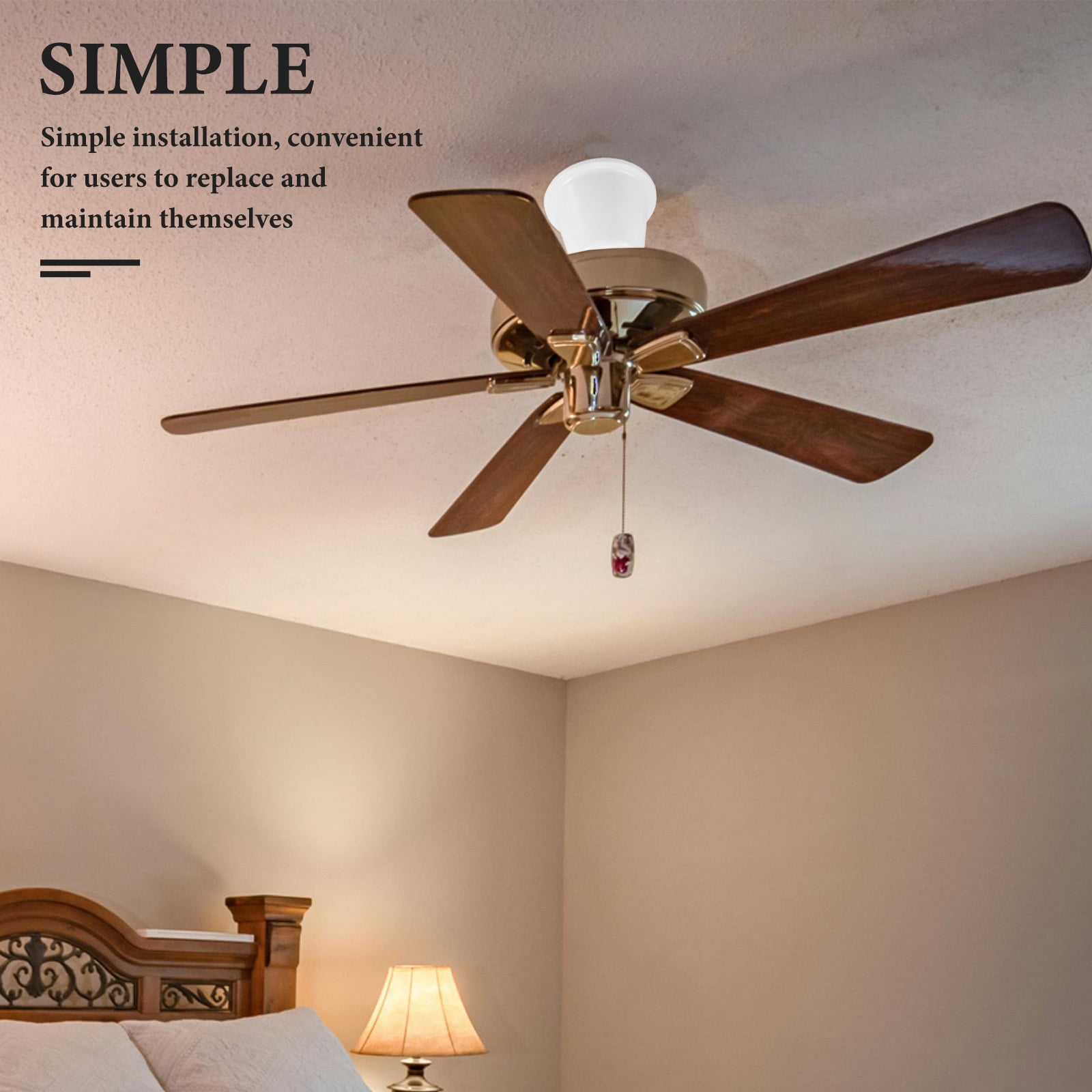 HEMOTON Plastic Ceiling Fan Canopy Universal Cover For Ceiling Fans ...
