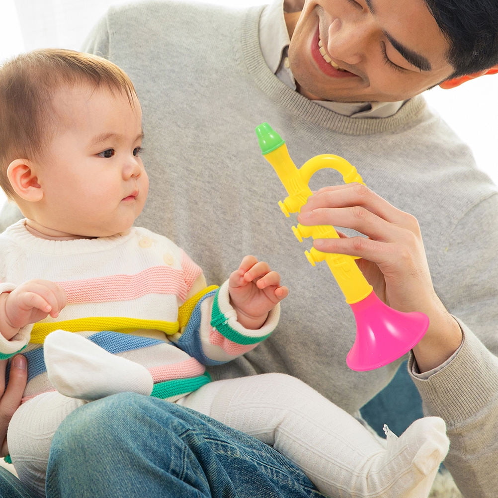 HEMOTON Plastic Horn Noisemaker Toys for Kids Assorted Color Portable ...