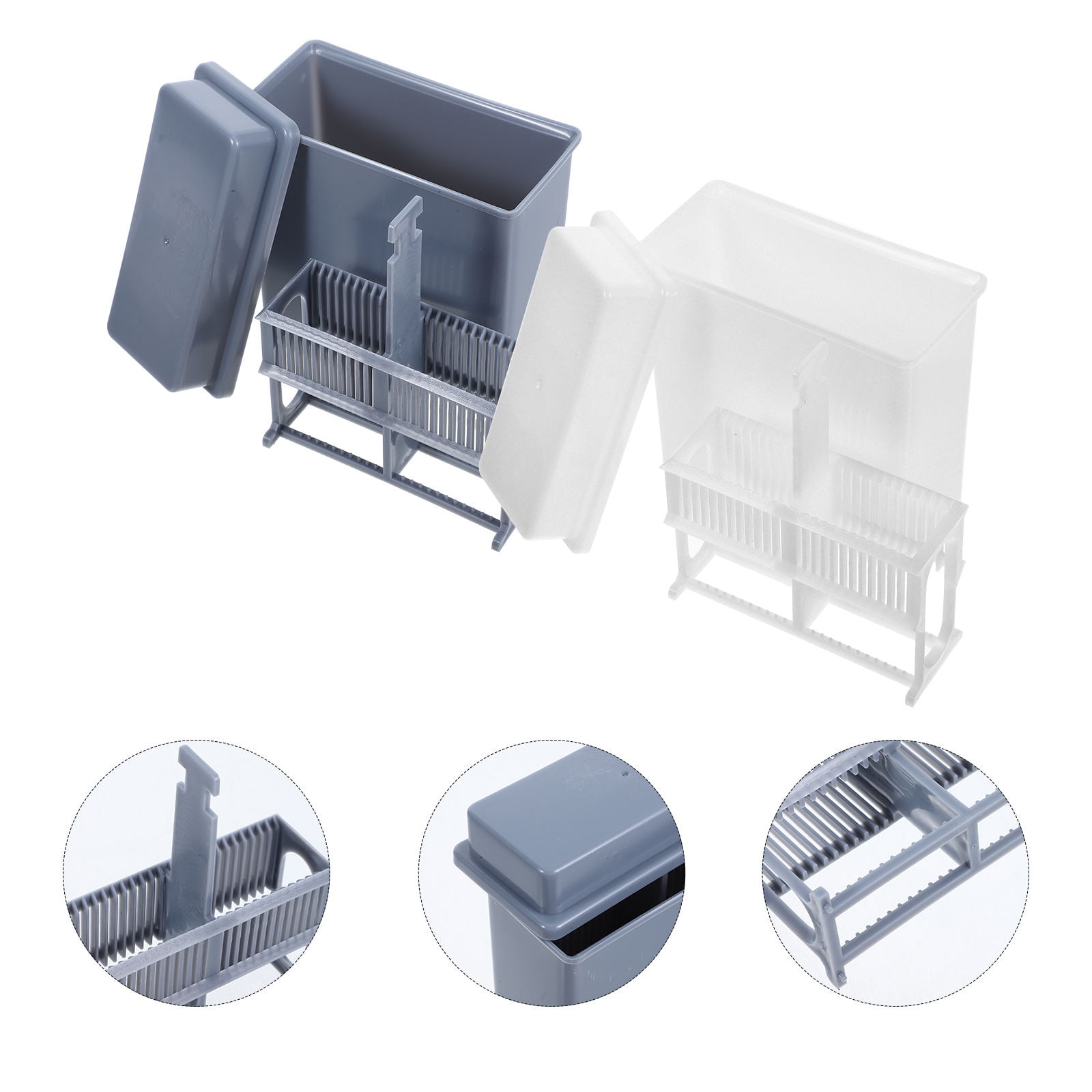 HEMOTON Plastic Staining Jar and Rack Set for Labs with 24 Positions ...