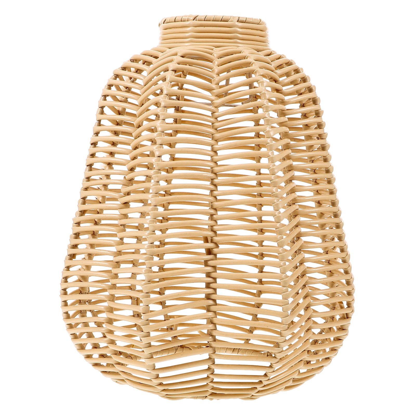 HEMOTON Plastic Woven Lamp Shade Lamp Cover Rustic Style Woven Lamp ...