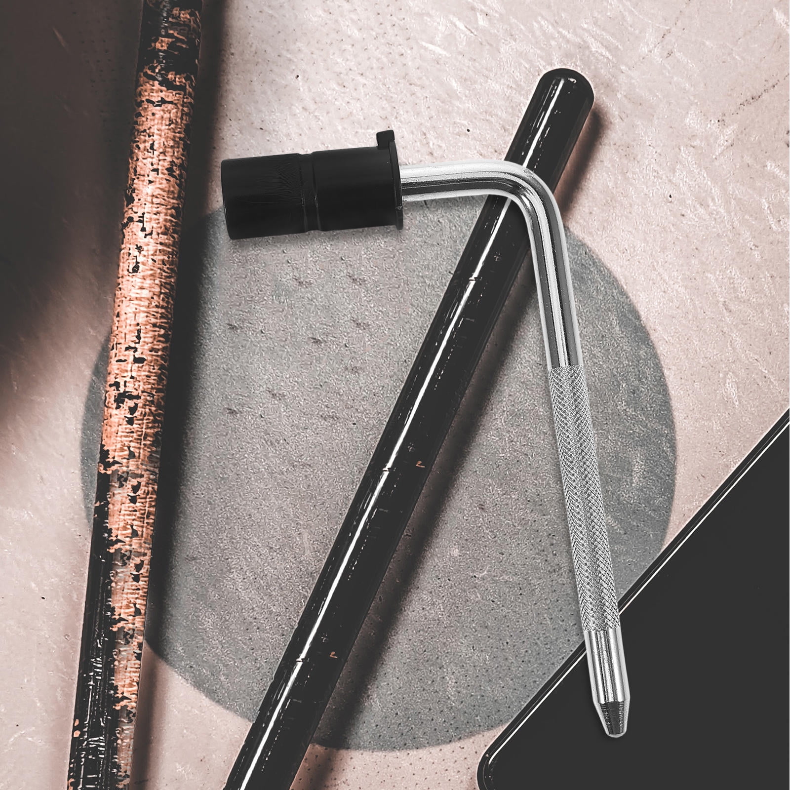 HEMOTON Portable Drum Set L-Rod Holder Adjustable Electronic Drum Rack ...