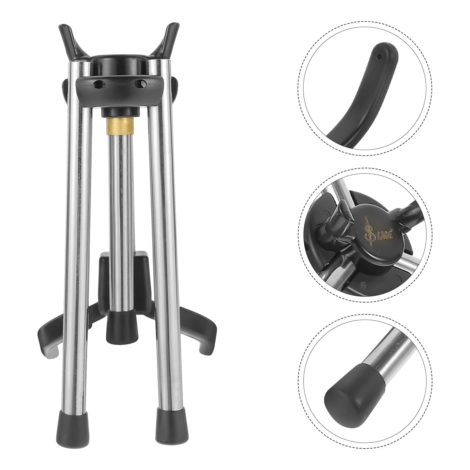 HEMOTON Portable Foldable Saxophone Stand with Triangular Support for ...