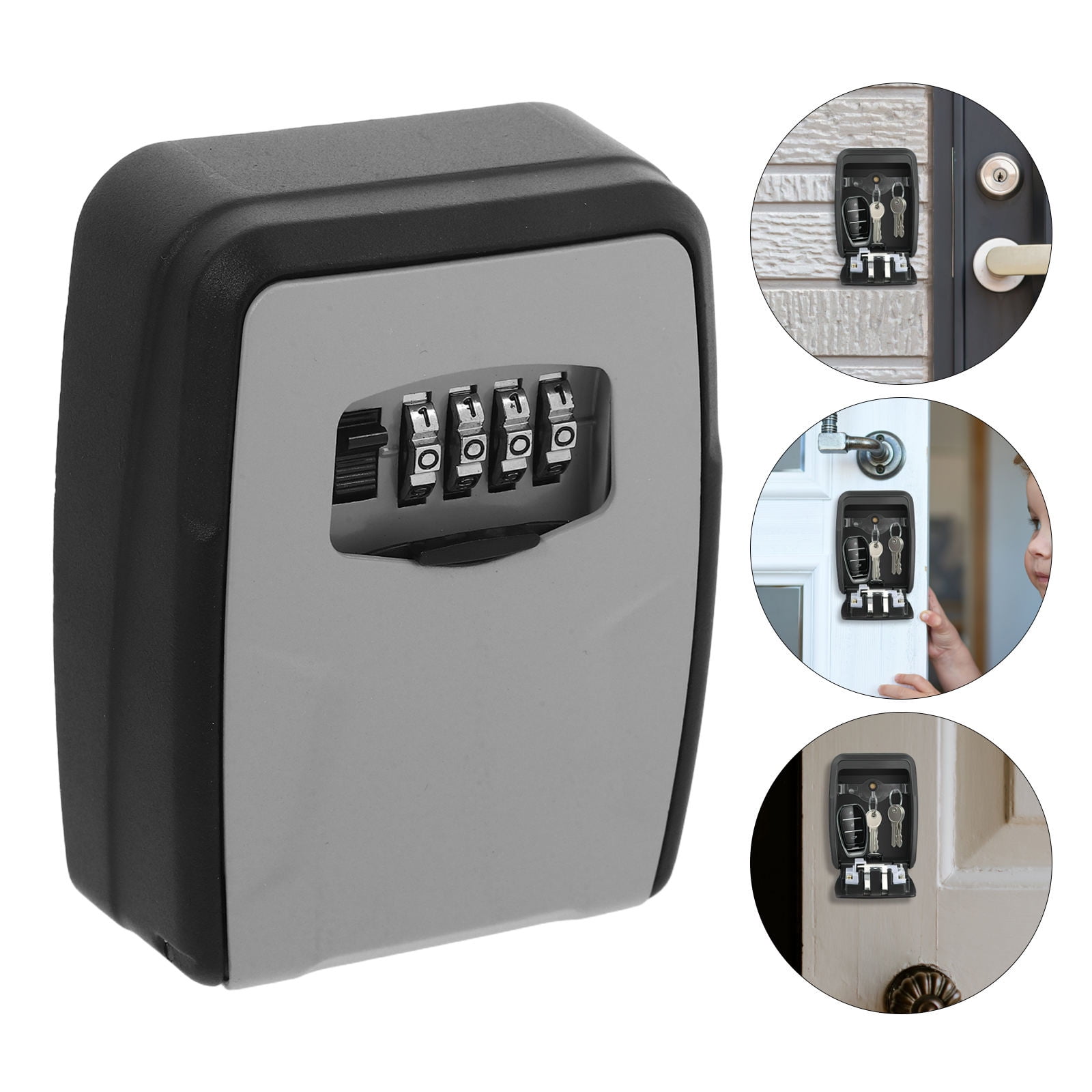 HEMOTON Portable Key Lock Box Lock Box Wall Mounted For House Key Safe ...
