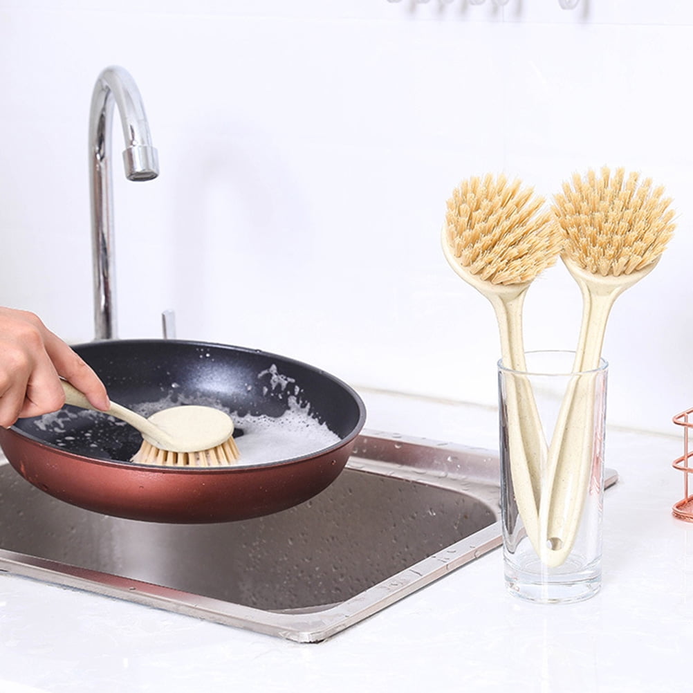 HEMOTON Practical Kitchen Cleaning Brush Dish Grease Removal Long ...