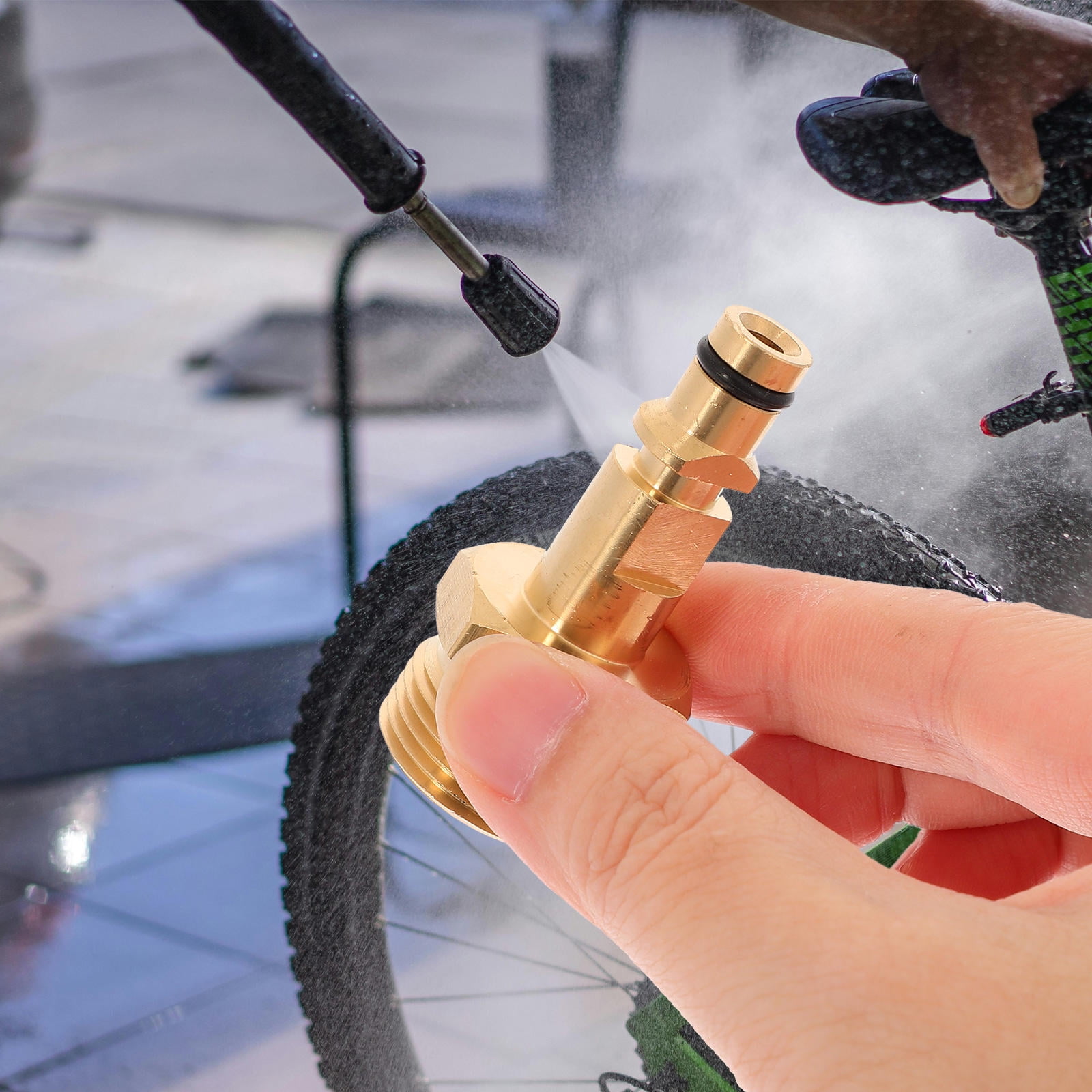 HEMOTON Pressure Washer Hose Adapter Copper Connector Pressure Washer ...