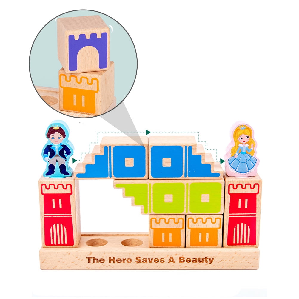 HEMOTON Prince Rescue Princess Building Blocks Baby Toys Game Puzzle ...