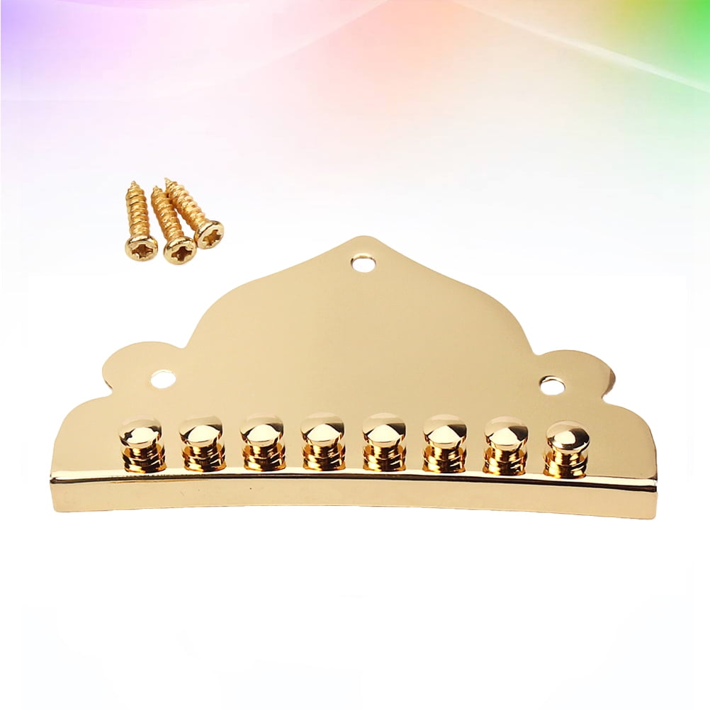 HEMOTON QB01 Gold Metal Mandolin Tailpiece Components for 8 String ...